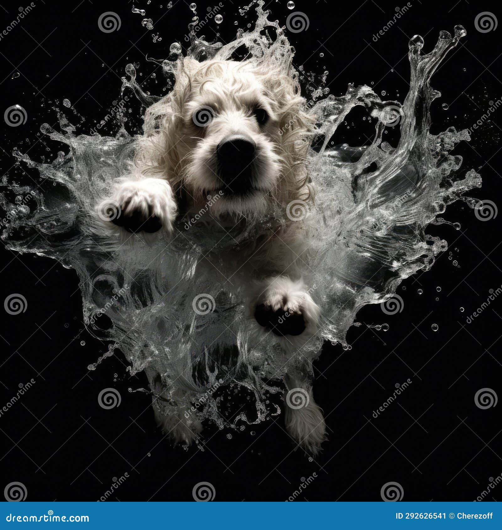 Dog Falling into the Water, Splash Stock Image - Image of cute, liquid ...