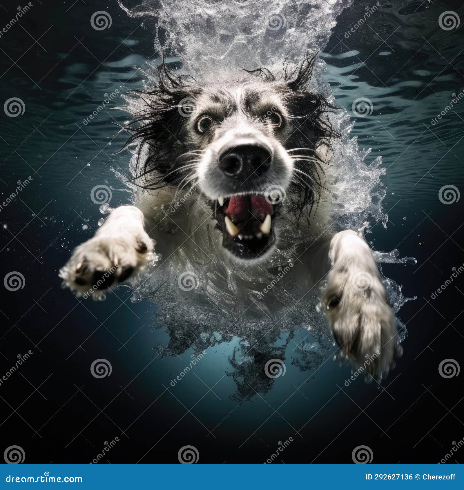 Dog Falling into the Water, Splash Stock Photo - Image of funny ...