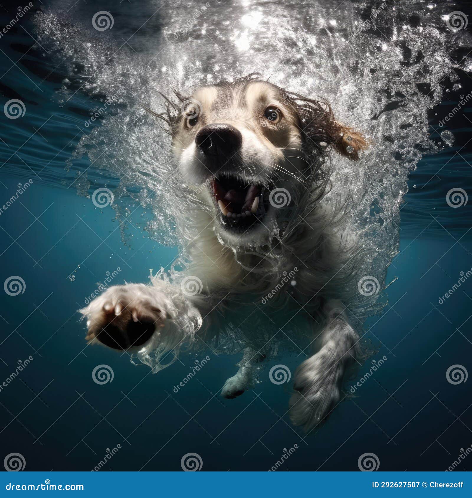 Dog Falling into the Water, Splash Stock Image - Image of animal ...