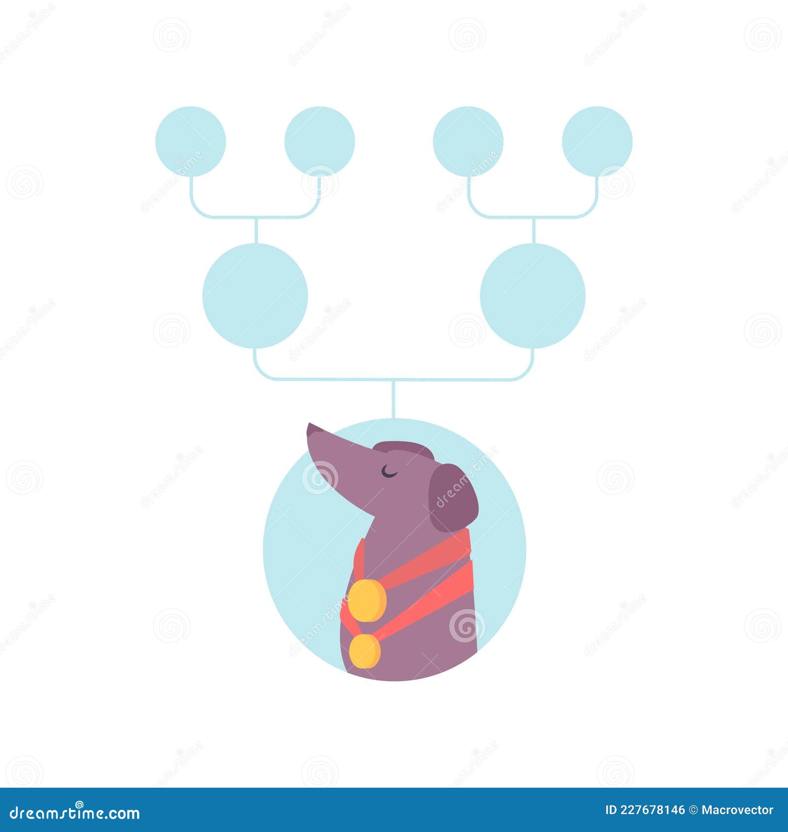 Dog Family Tree Composition Stock Vector - Illustration of master ...