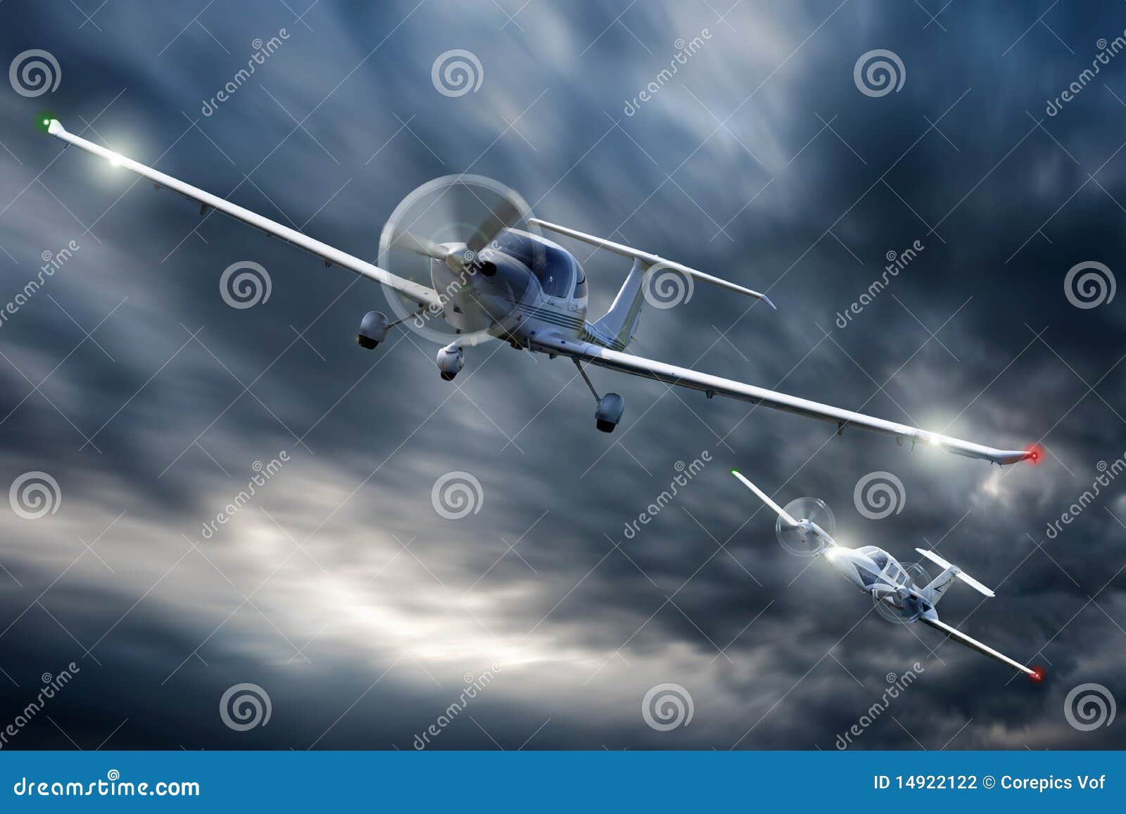 Dog Fight stock photo. Image of propellers, airplane - 14922122