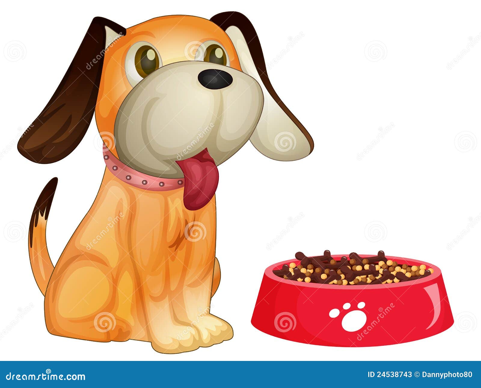Dog and food stock vector. Illustration of funny, furry - 24538743