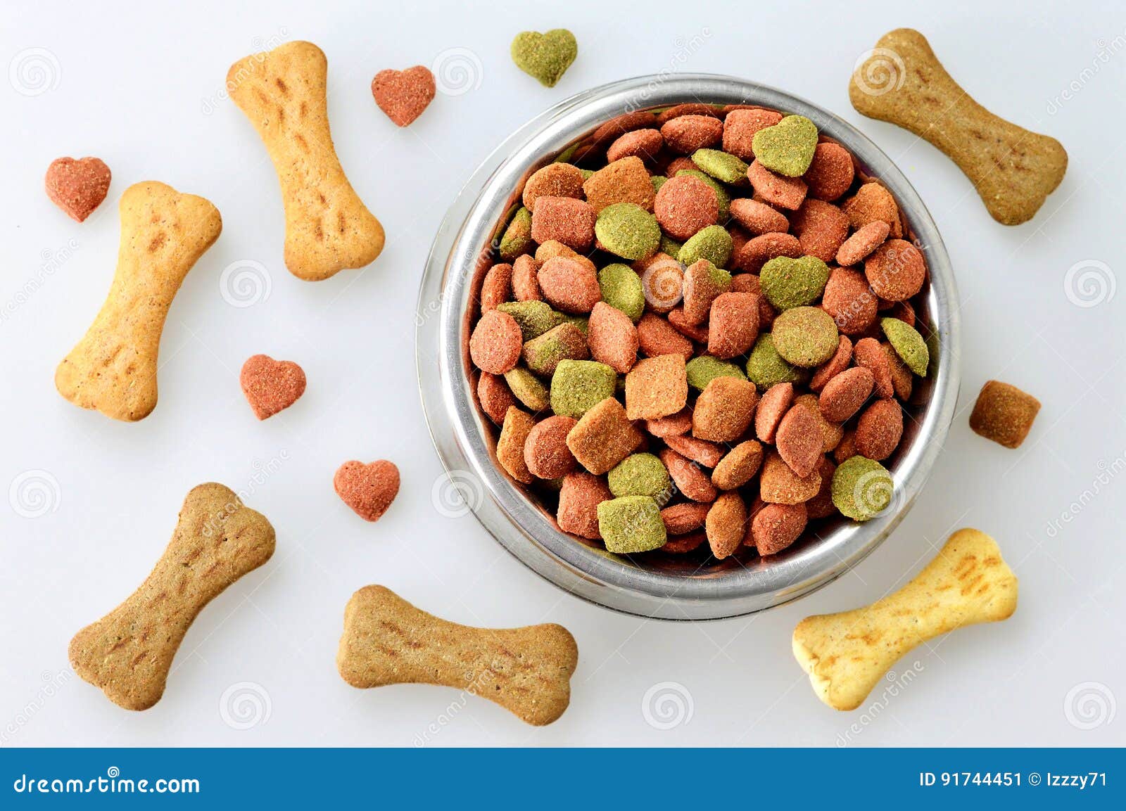 Dog Food and Bone Shaped Biscuits Stock Image - Image of bone ...