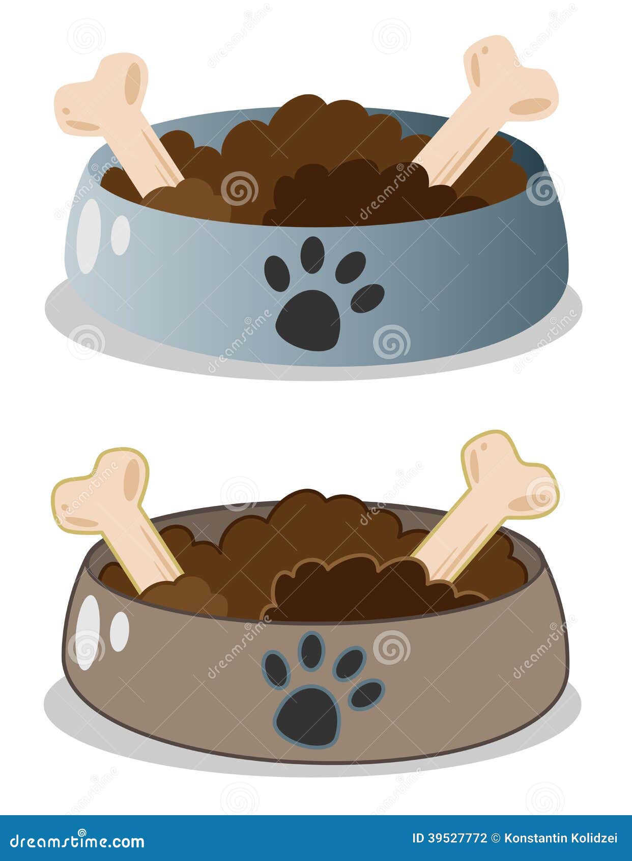 Dog food. stock vector. Illustration of snack, pets, painting - 39527772