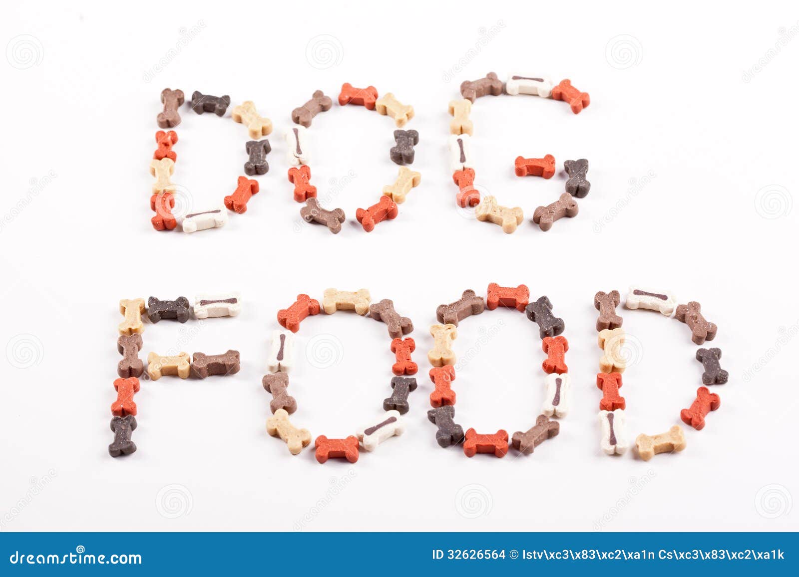 Dog food text stock photo. Image of brown, dinner, closeup - 32626564