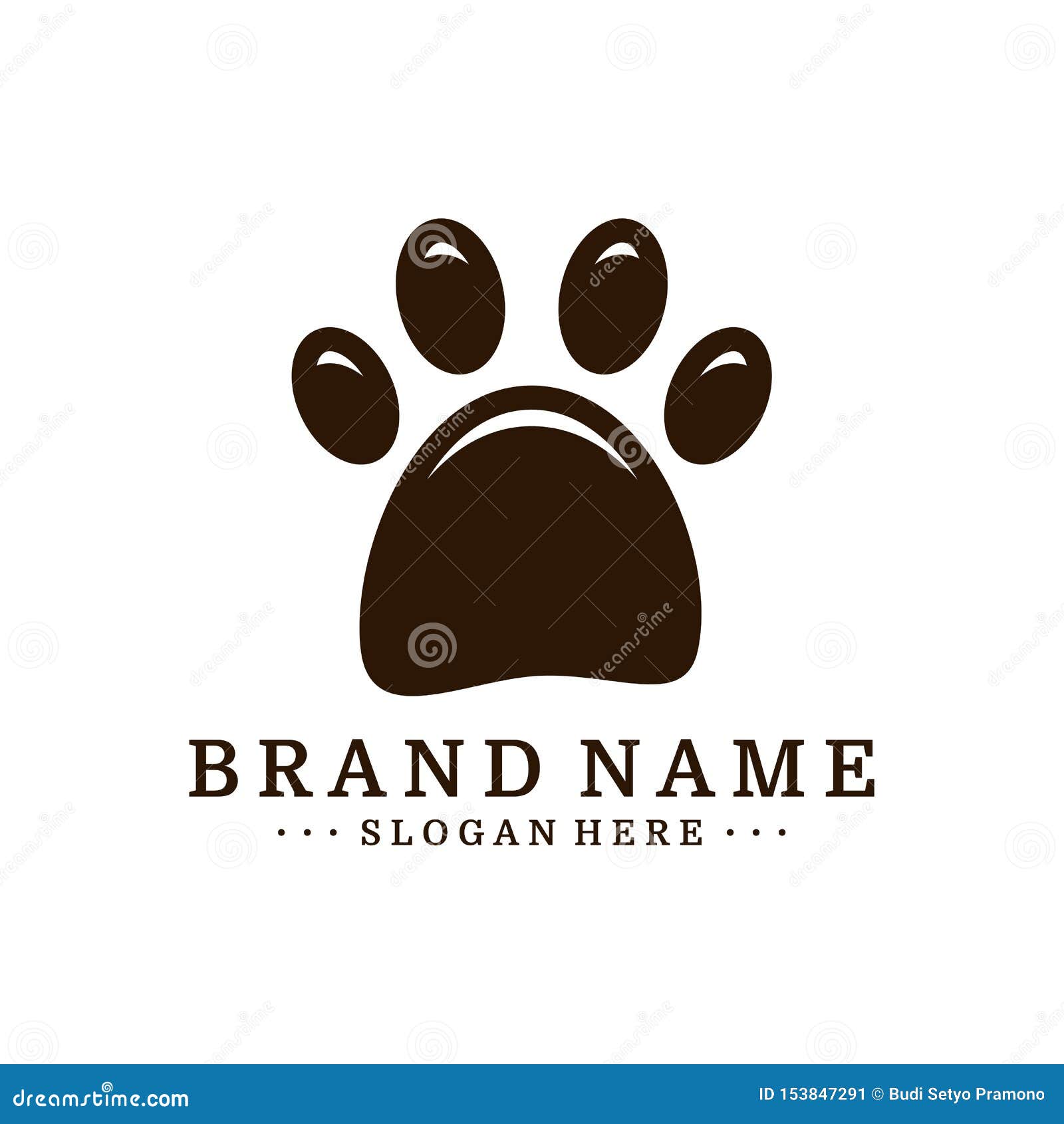 Dog Foot Logo Design Vector Template. Dog Icon Logo Vector Stock ...