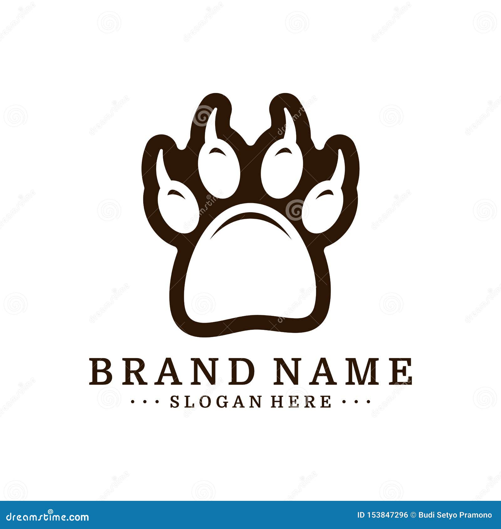 Dog Foot Logo Design Vector Template. Dog Icon Logo Vector Stock ...
