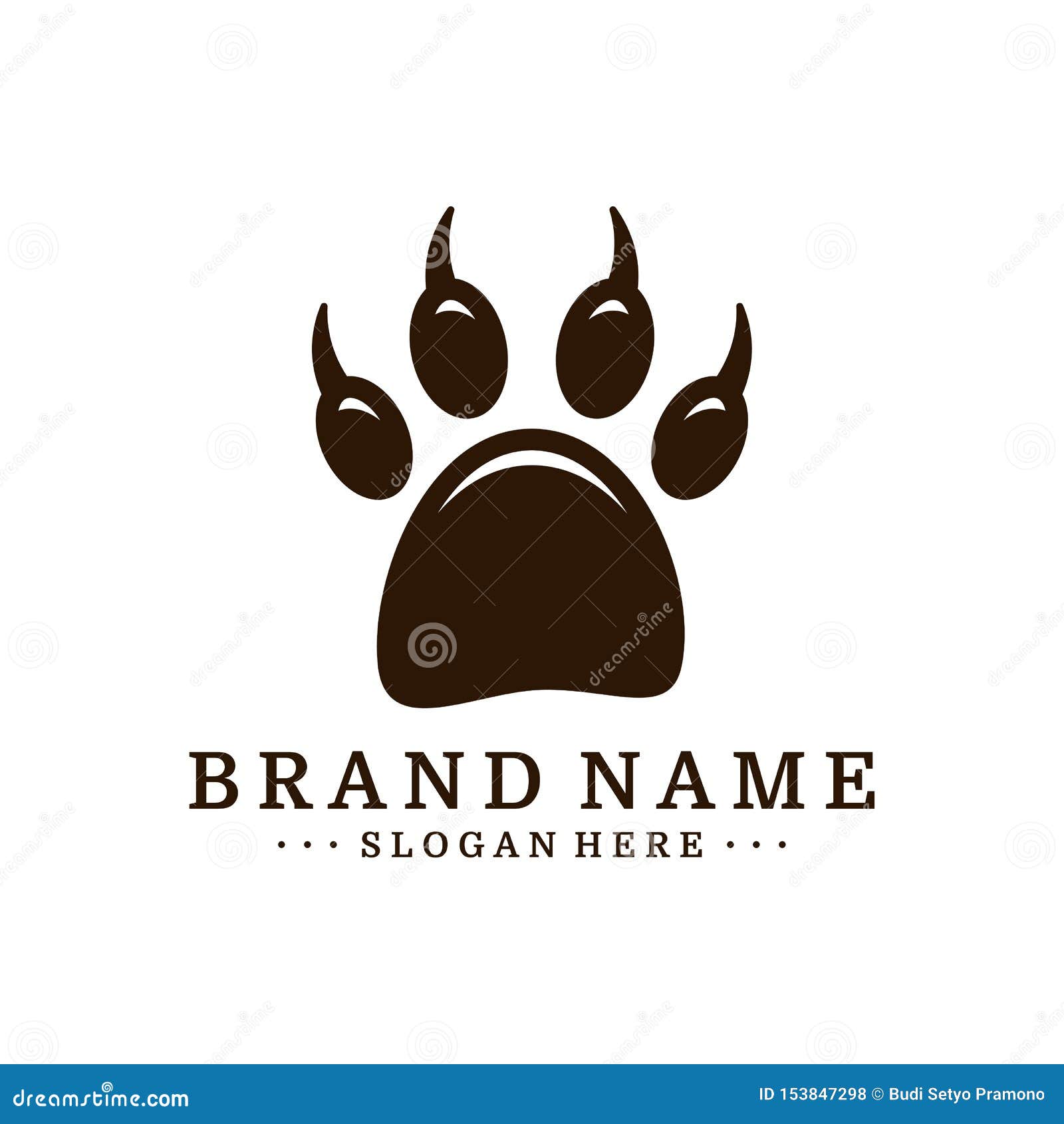 Dog Foot Logo Design Vector Template. Dog Icon Logo Vector Stock ...