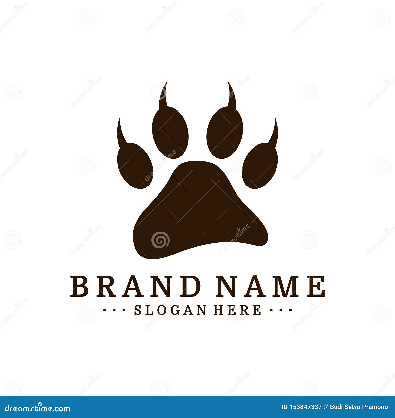 Dog Foot Logo Design Vector Template. Dog Icon Logo Vector Stock ...