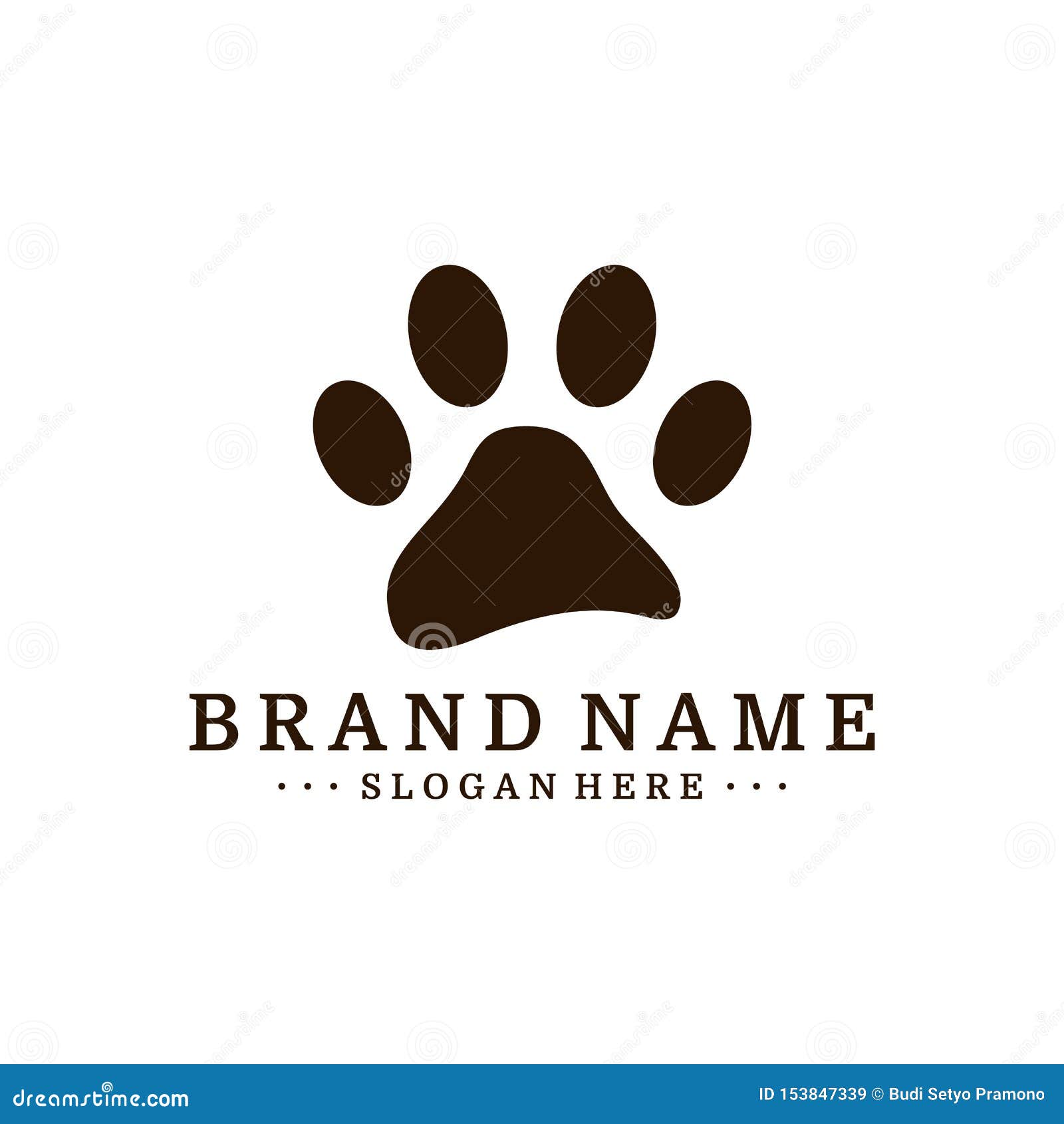 Dog Foot Logo Design Vector Template. Dog Icon Logo Vector Stock ...
