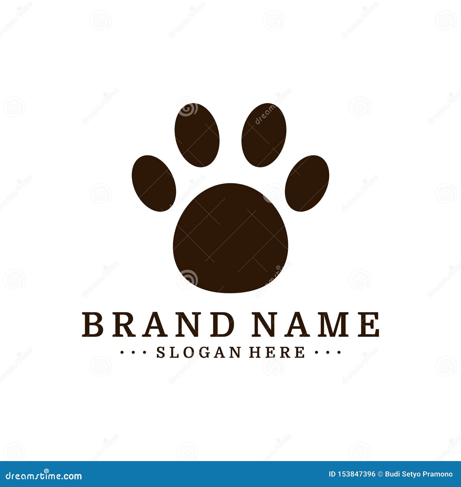 Dog Foot Logo Design Vector Template. Dog Icon Logo Vector Stock ...