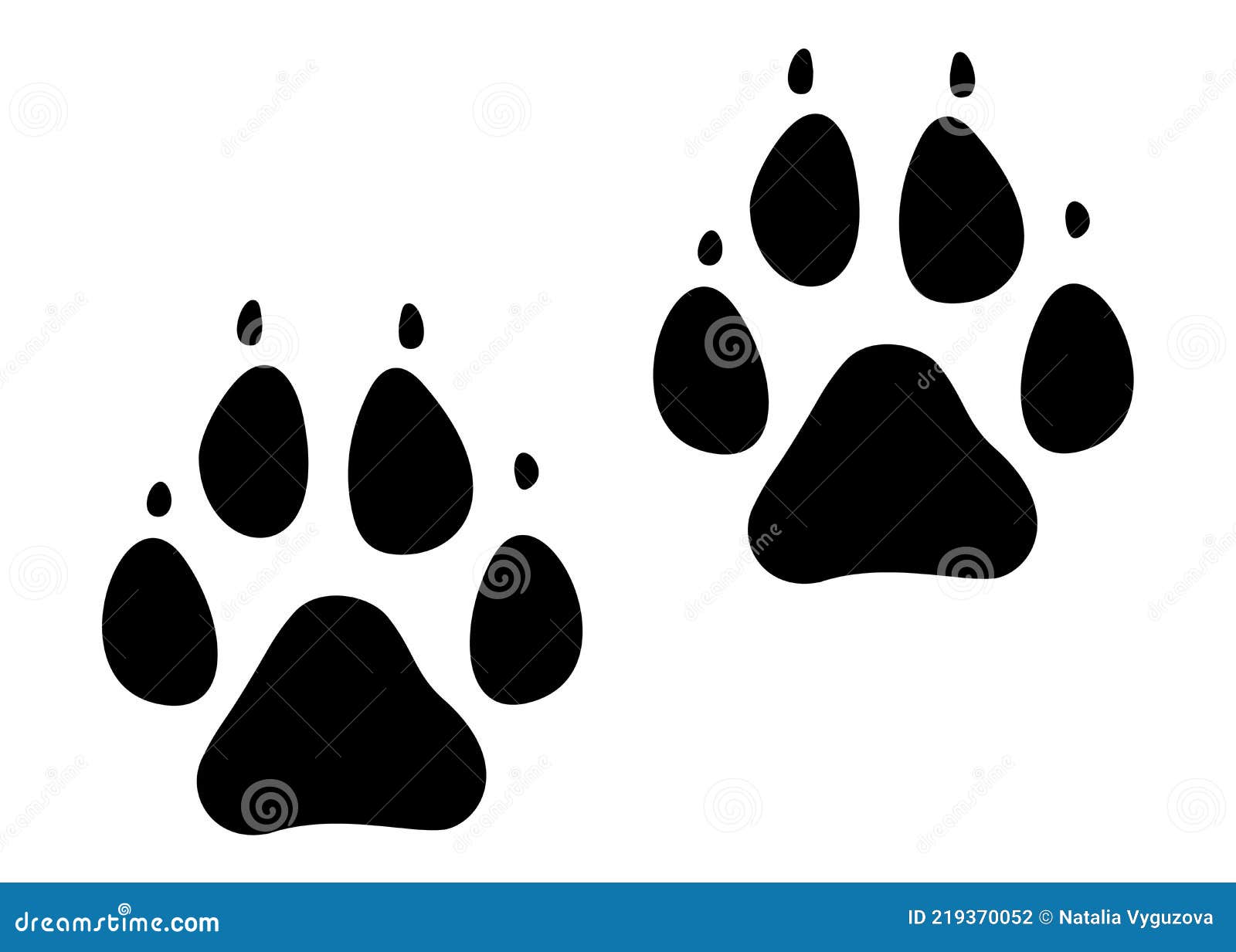 Dog Footprint. Vector Image Stock Vector - Illustration of footprint ...