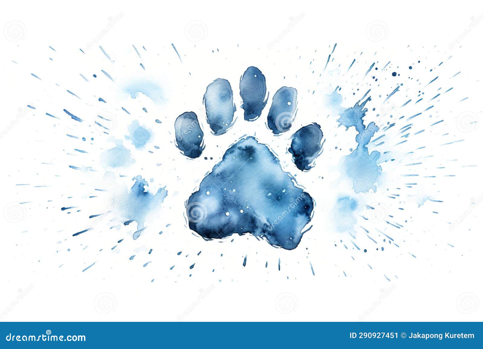 Dog Footprints Abstract Background. Stock Illustration - Illustration ...
