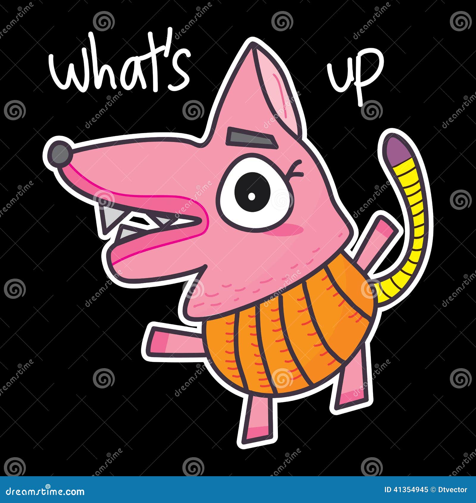 Dog Funky Icon stock vector. Illustration of canine, full - 41354945