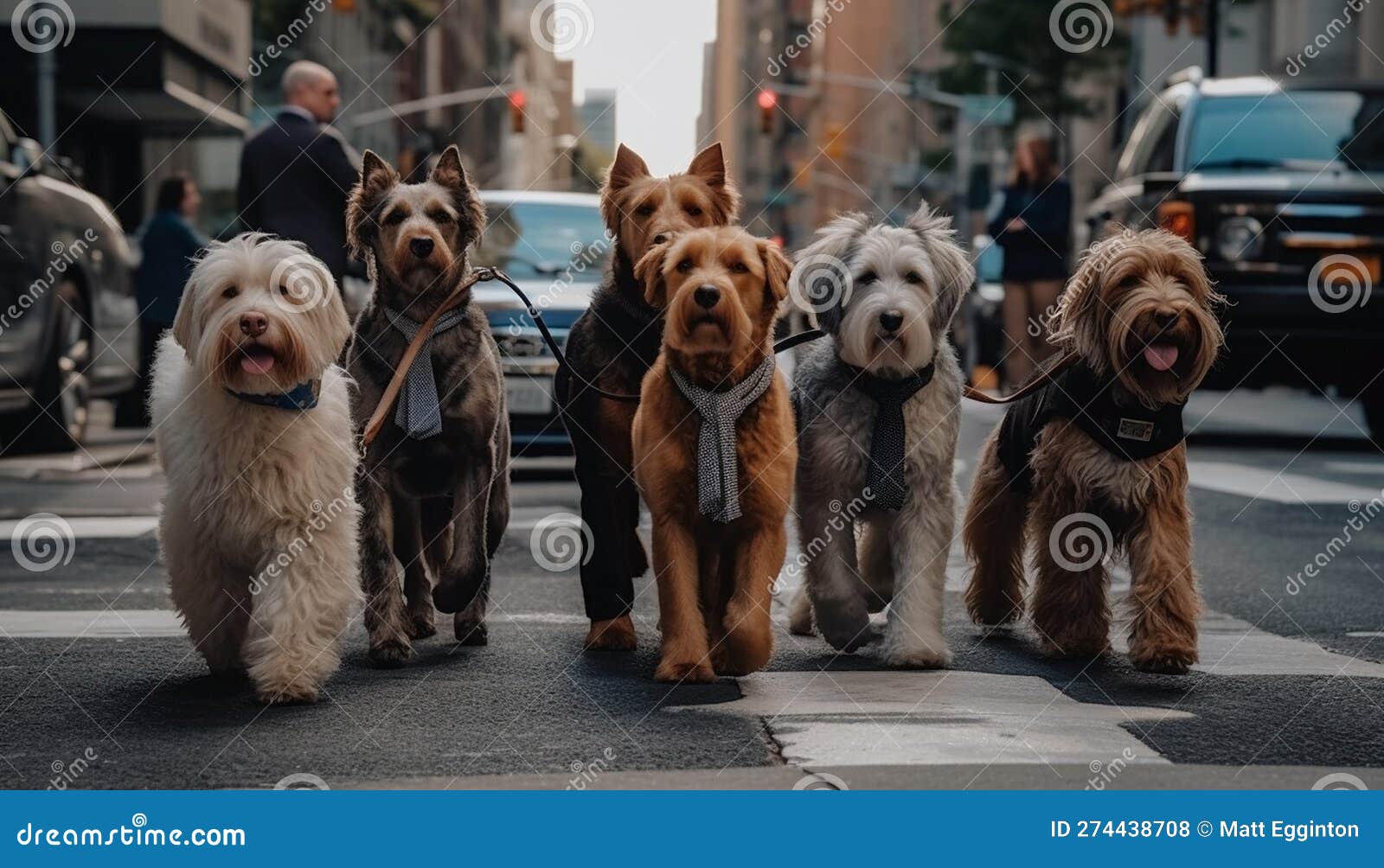 Dog Gang on the City Streets Stock Photo - Image of isolated, mammal ...