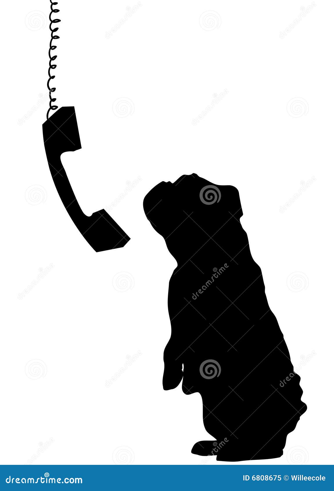 Dog getting connected stock vector. Illustration of device - 6808675