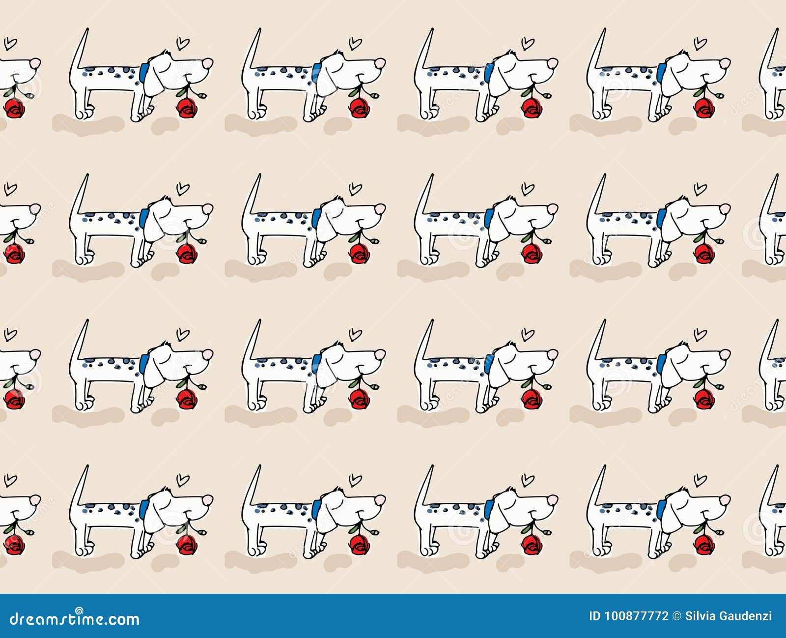 Dog, Gift Card or Cloth, Pattern, Repeating Pattern, Stock Illustration ...