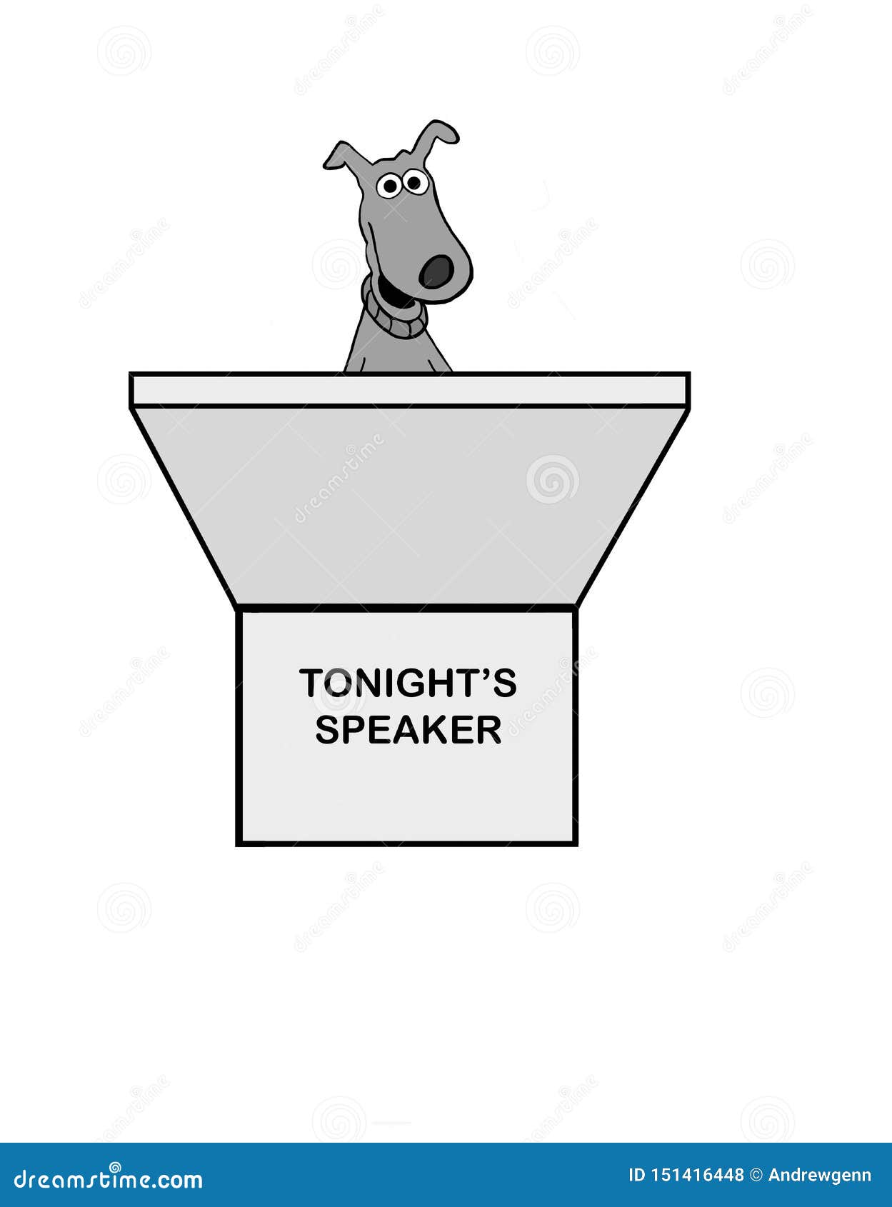 Dog gives a dog speech stock illustration. Illustration of roster ...