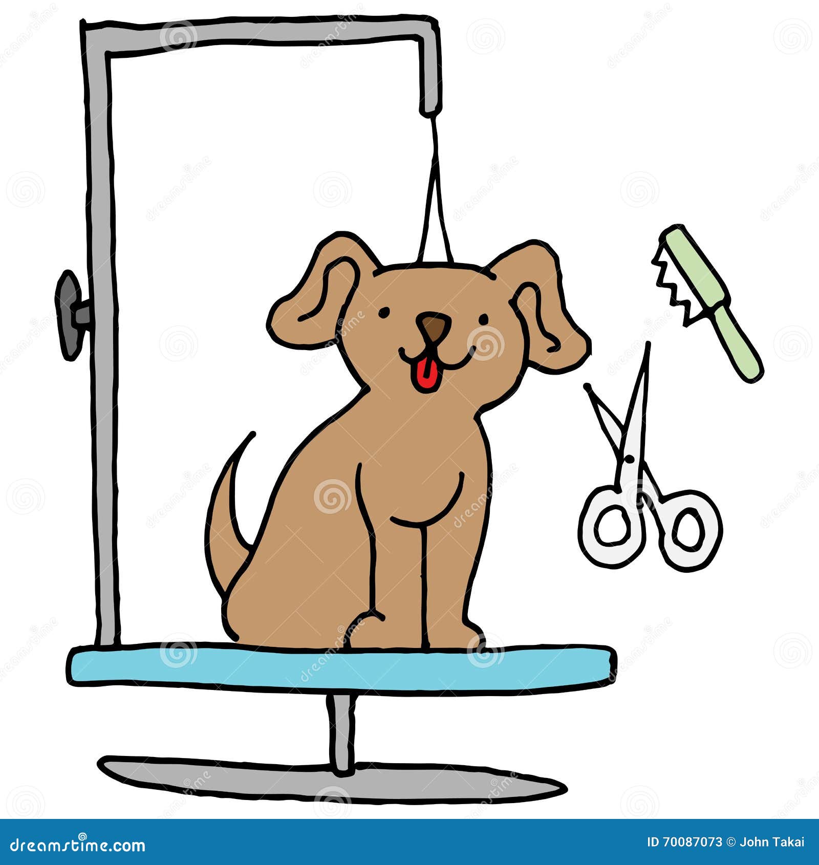 Dog grooming table stock vector. Illustration of grooming - 70087073