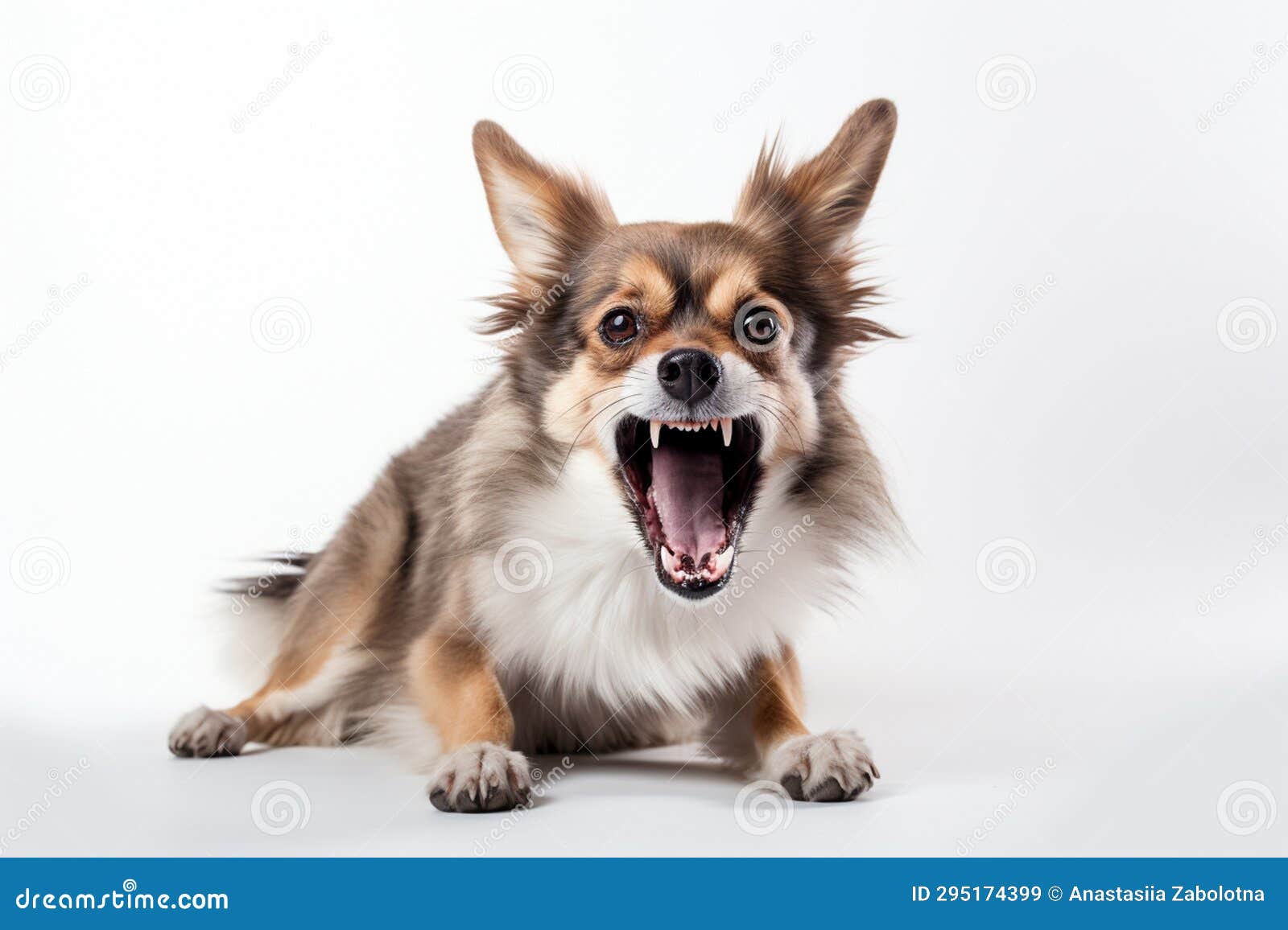 Dog Growling on White Background Stock Illustration - Illustration of ...