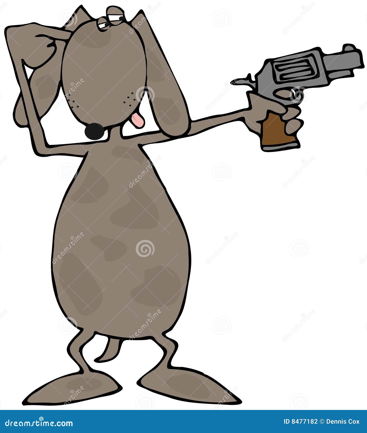 Dog with a Gun stock illustration. Illustration of canine - 8477182