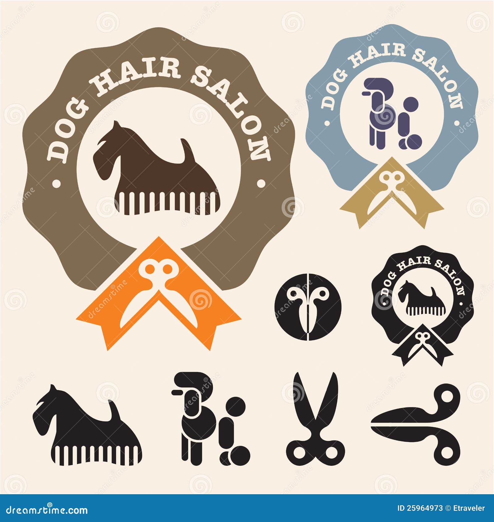 Dog hair salon stock vector. Illustration of animals - 25964973