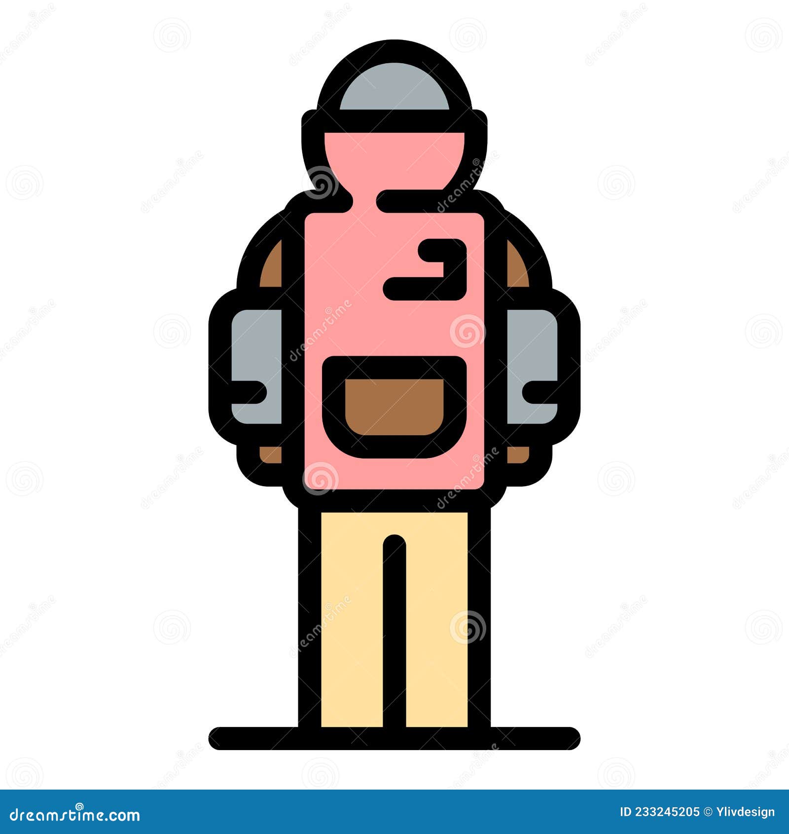 Dog Handler Icon Color Outline Vector Stock Vector - Illustration of ...