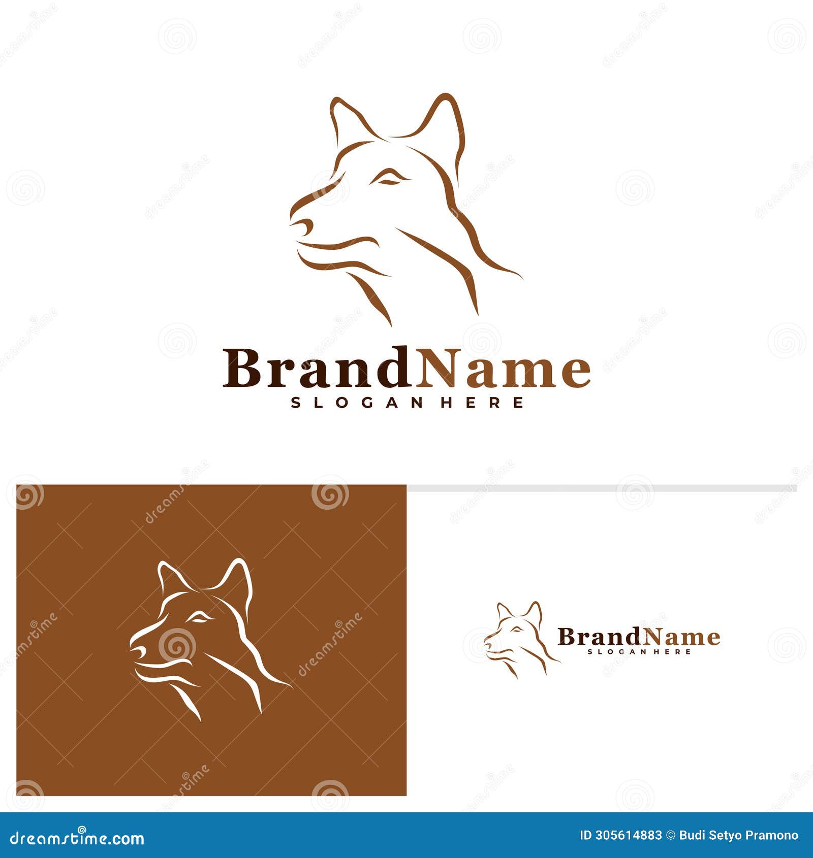 Dog Head Logo Vector Illustration Design. Creative Dog Logo Concepts ...