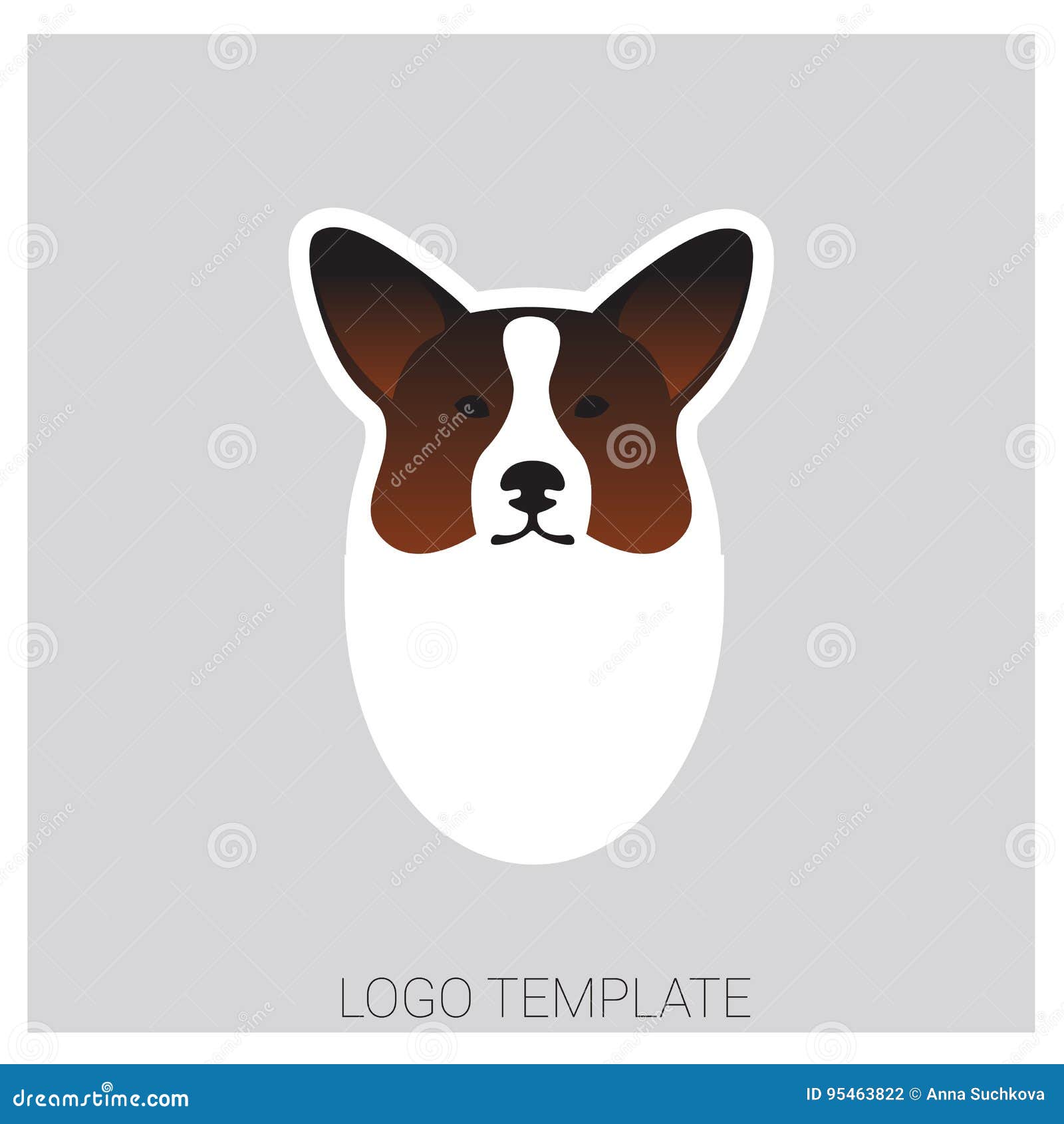 Dog Head of Welsh Corgi Breed Stock Vector - Illustration of pembroke ...