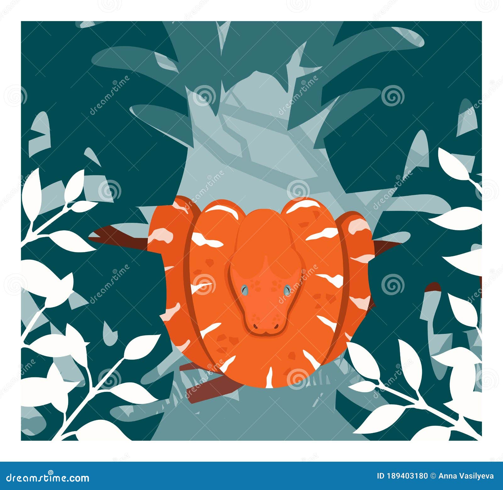 Two Headed Snake Cartoon Vector | CartoonDealer.com #21344141