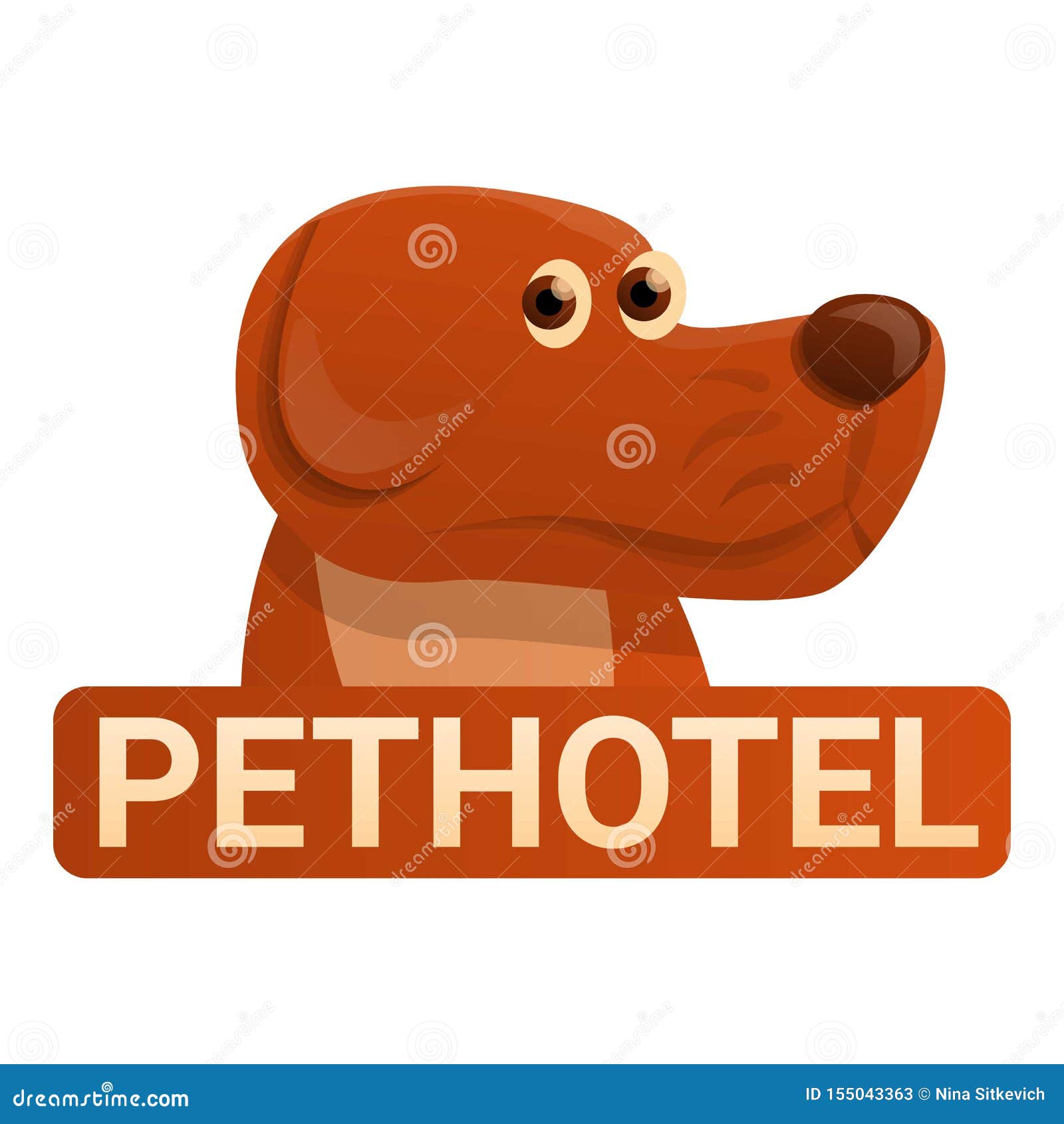 Dog Hotel Logo, Cartoon Style Stock Vector - Illustration of design ...