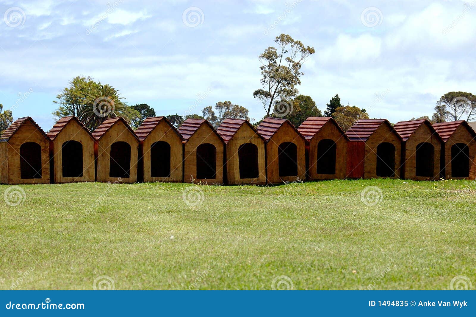 Dog huts stock image. Image of life, accommodation, houses - 1494835