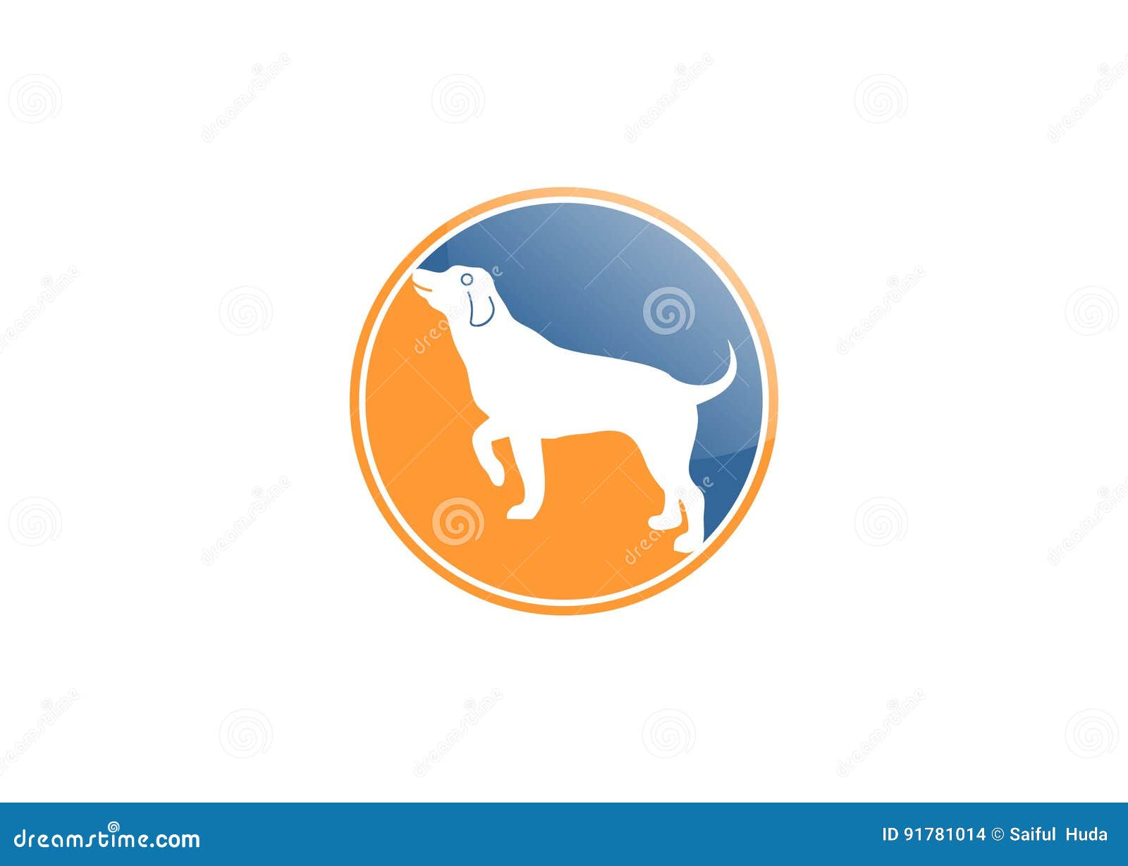 Dog stock vector. Illustration of side, sidendog, logo - 91781014