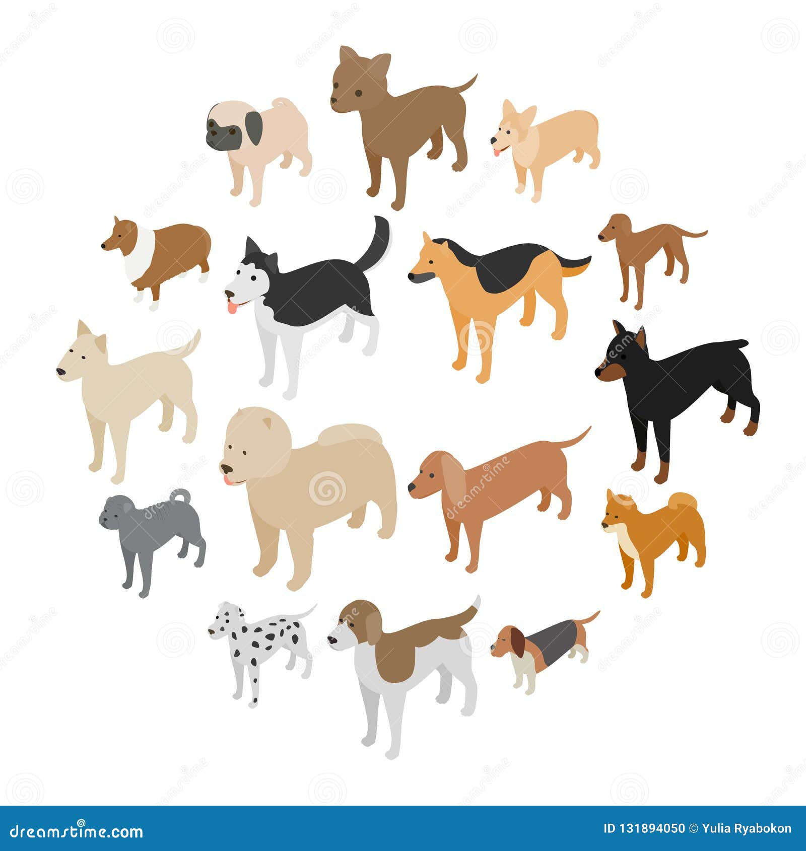 Dog Icons Set, Isometric 3d Style Stock Vector - Illustration of ... Dog Icons Set, Isometric 3d Style Stock Vector - Illustration of ...