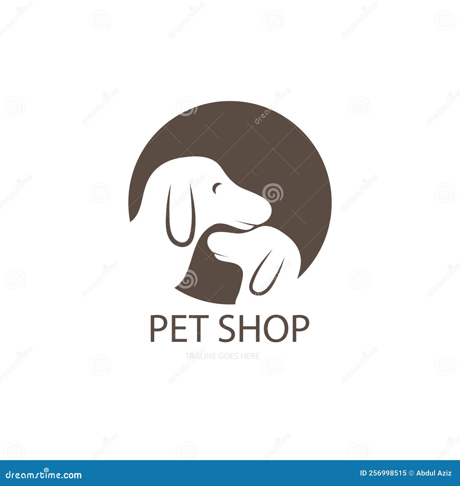 Dog Illustration, Pet Shop Logo Vector Stock Vector - Illustration of ...