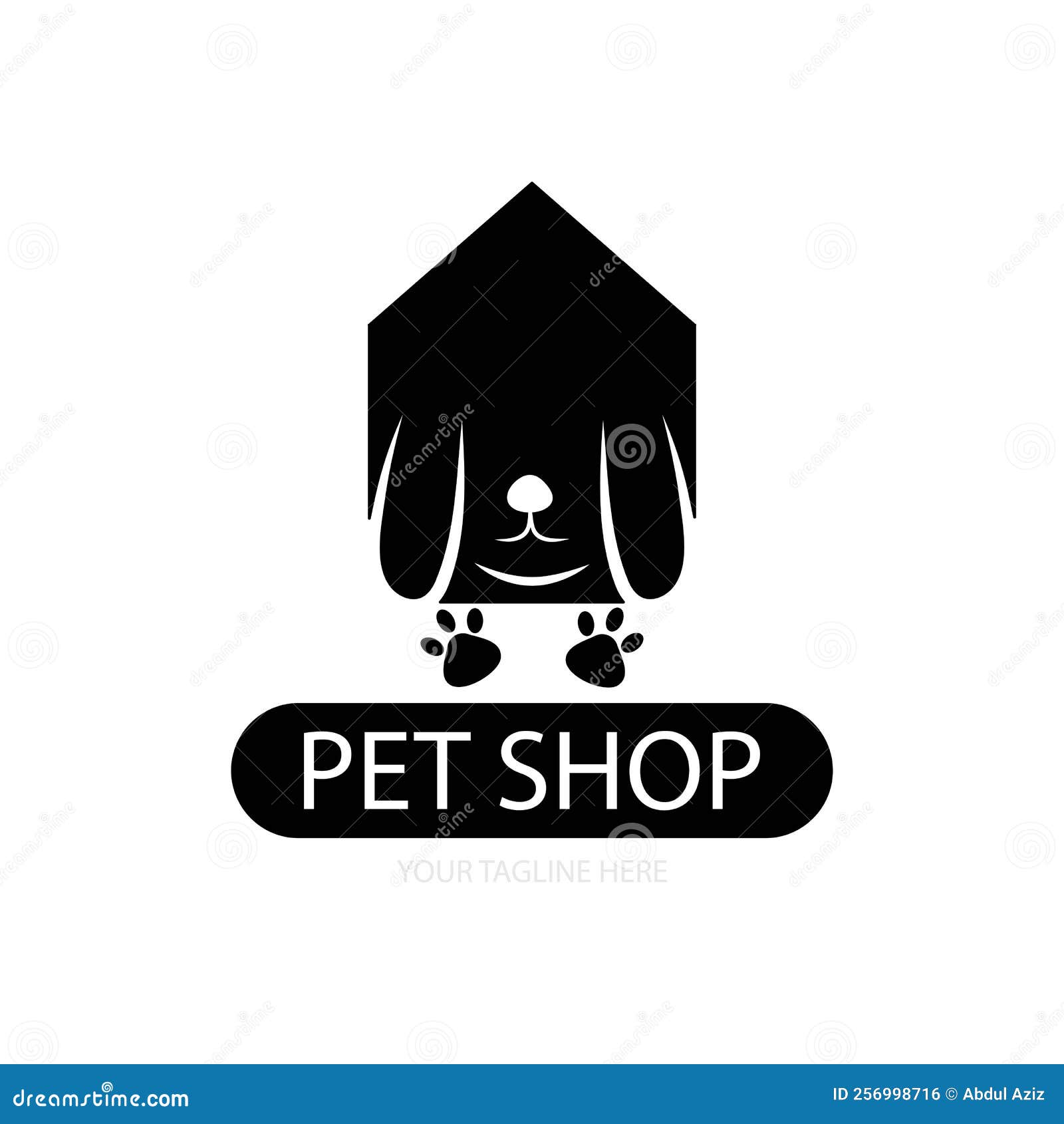 Dog Illustration, Pet Shop Logo Vector Stock Vector - Illustration of ...
