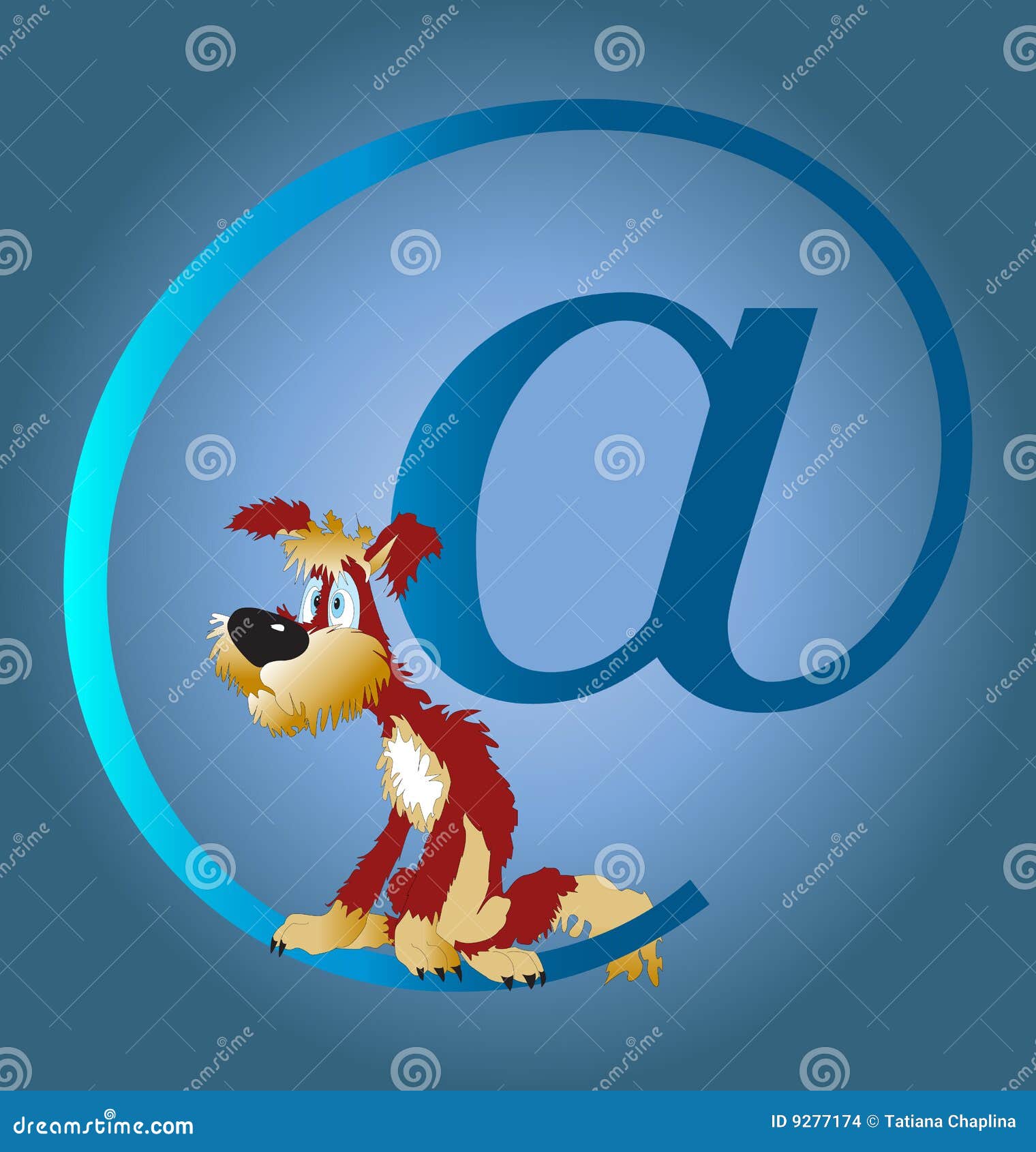 Dog and the Internet stock vector. Illustration of paws - 9277174