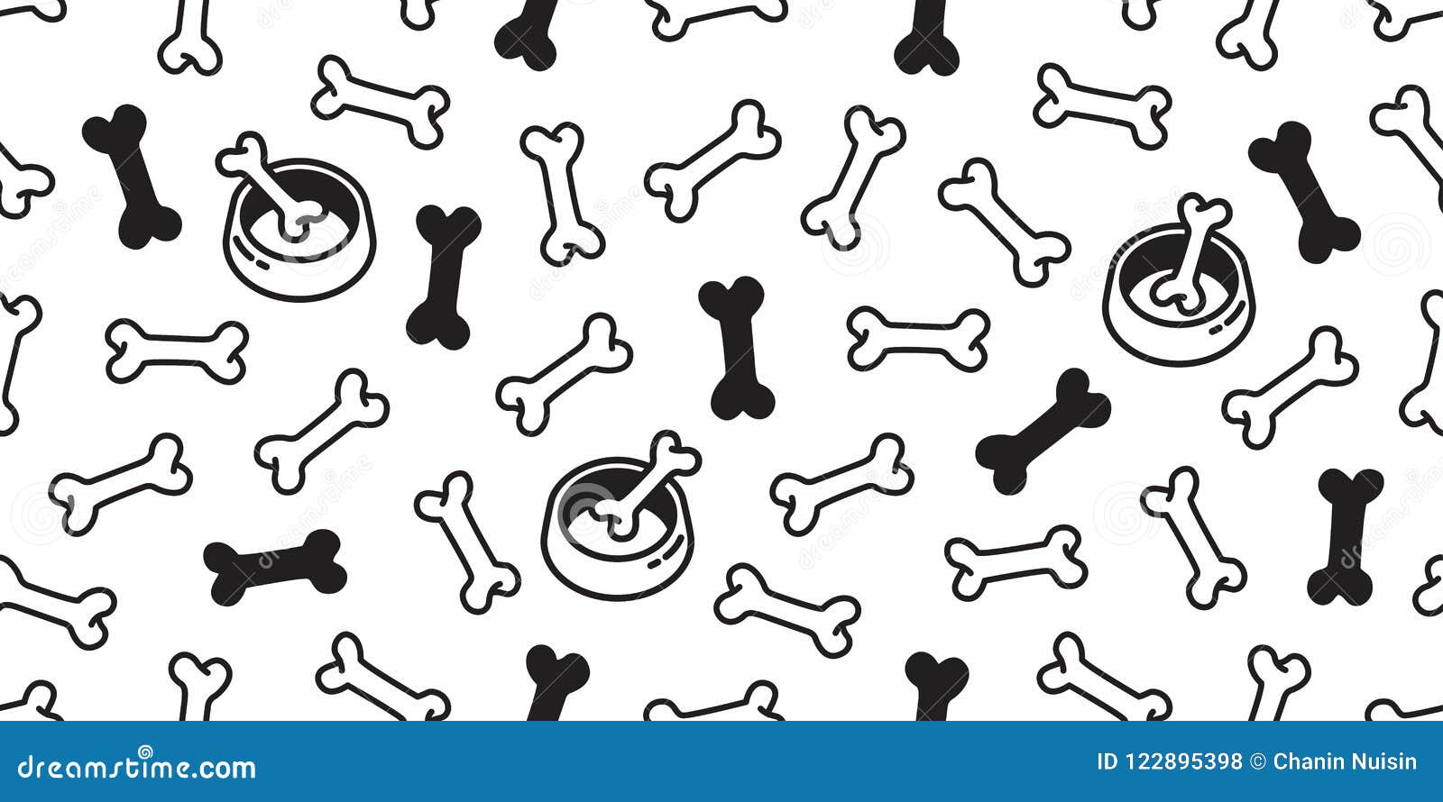 Dog Isolated Dog Bone Seamless Pattern Puppy Vector Wallpaper ...