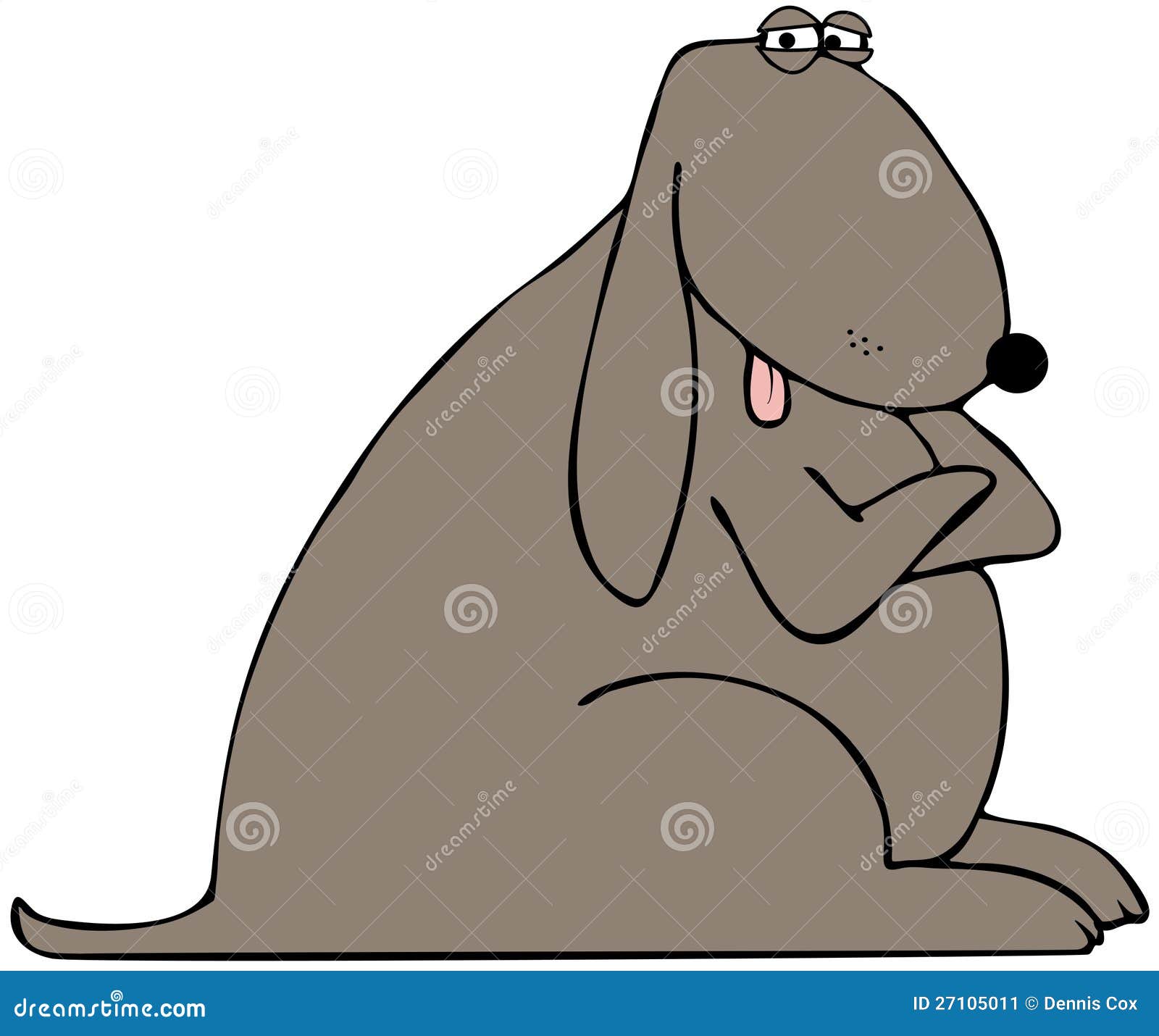 Dog with its arms crossed stock illustration. Illustration of animal ...