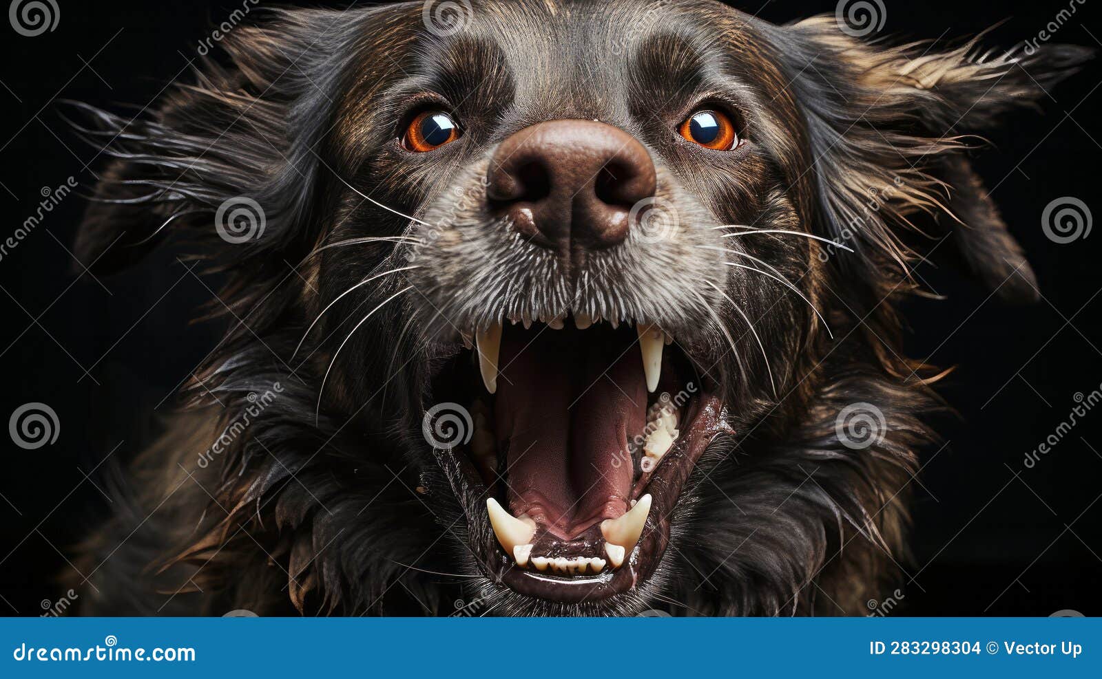 A Dog with Its Mouth Open. Generative AI. Stock Photo - Image of ...