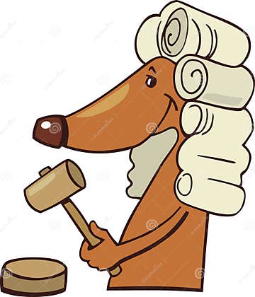 Dog judge stock vector. Illustration of symbol, witty - 7363843