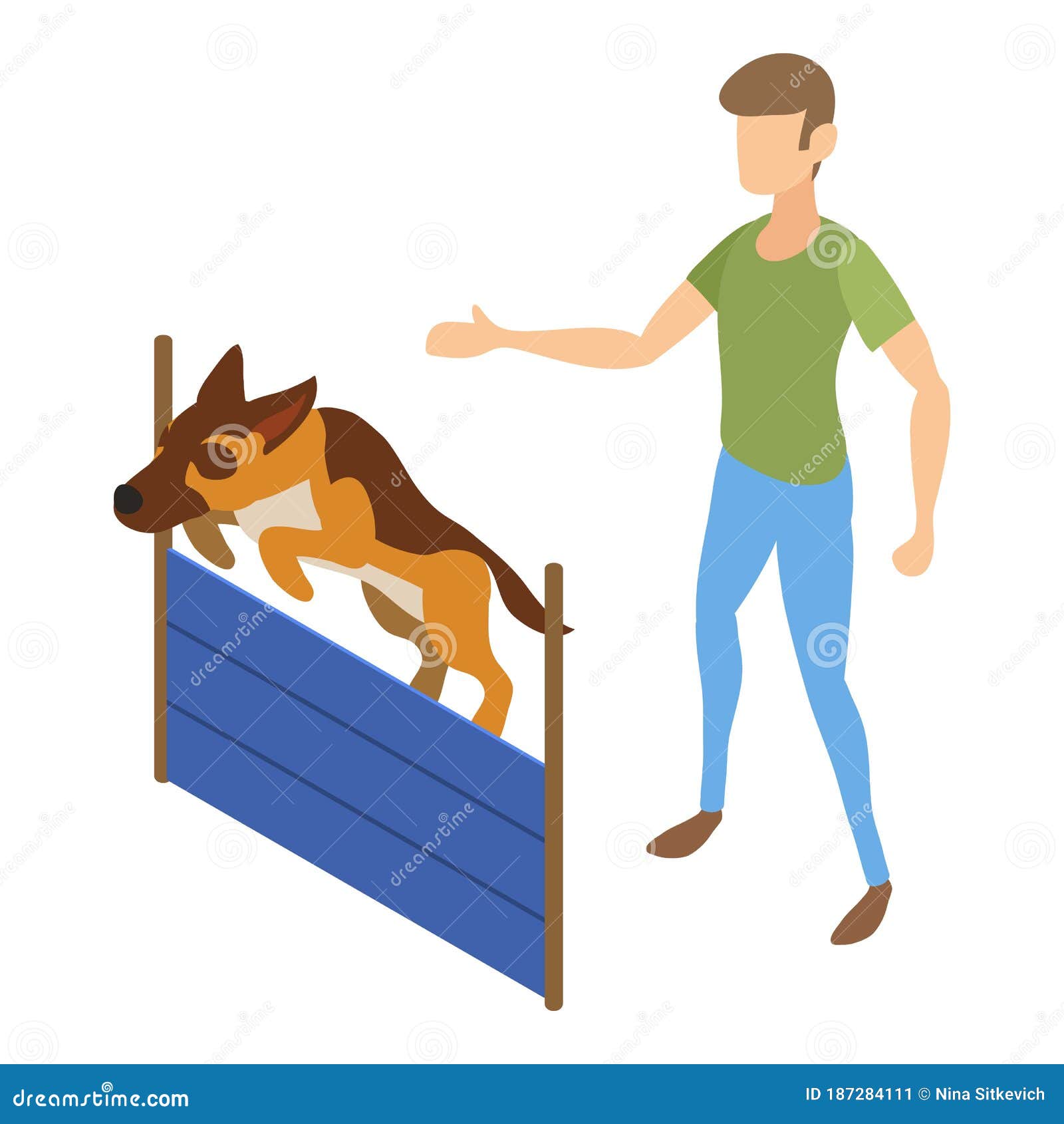 Dog Jump Wall Icon, Isometric Style Stock Vector - Illustration of ...