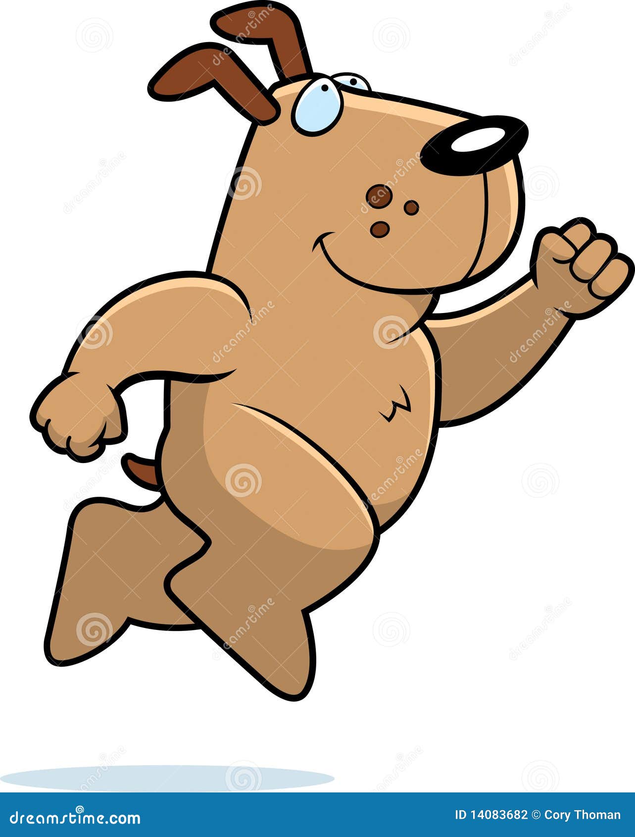 Dog Jumping stock vector. Illustration of animal, cartoon - 14083682