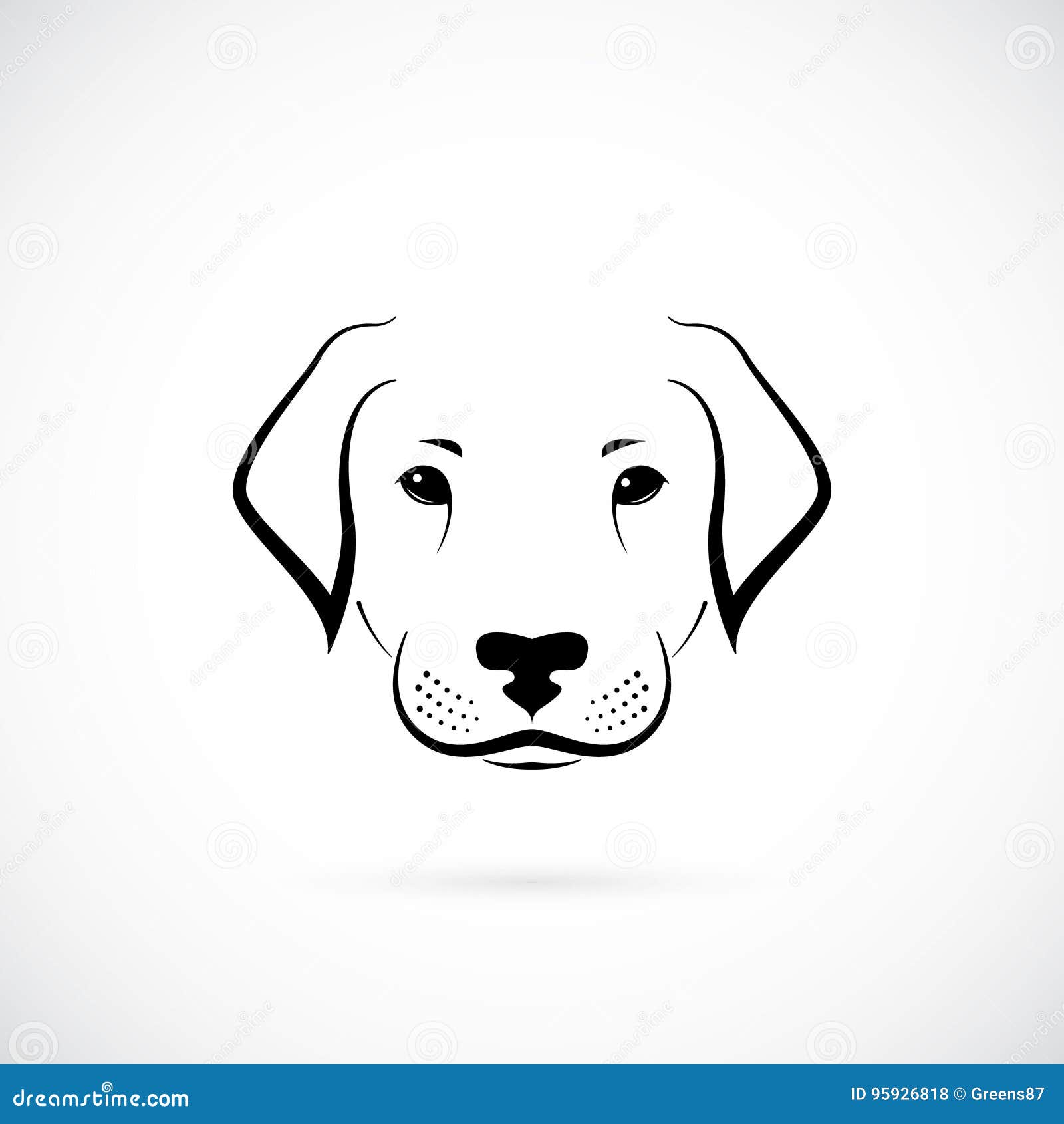 Black Lab Face Outline