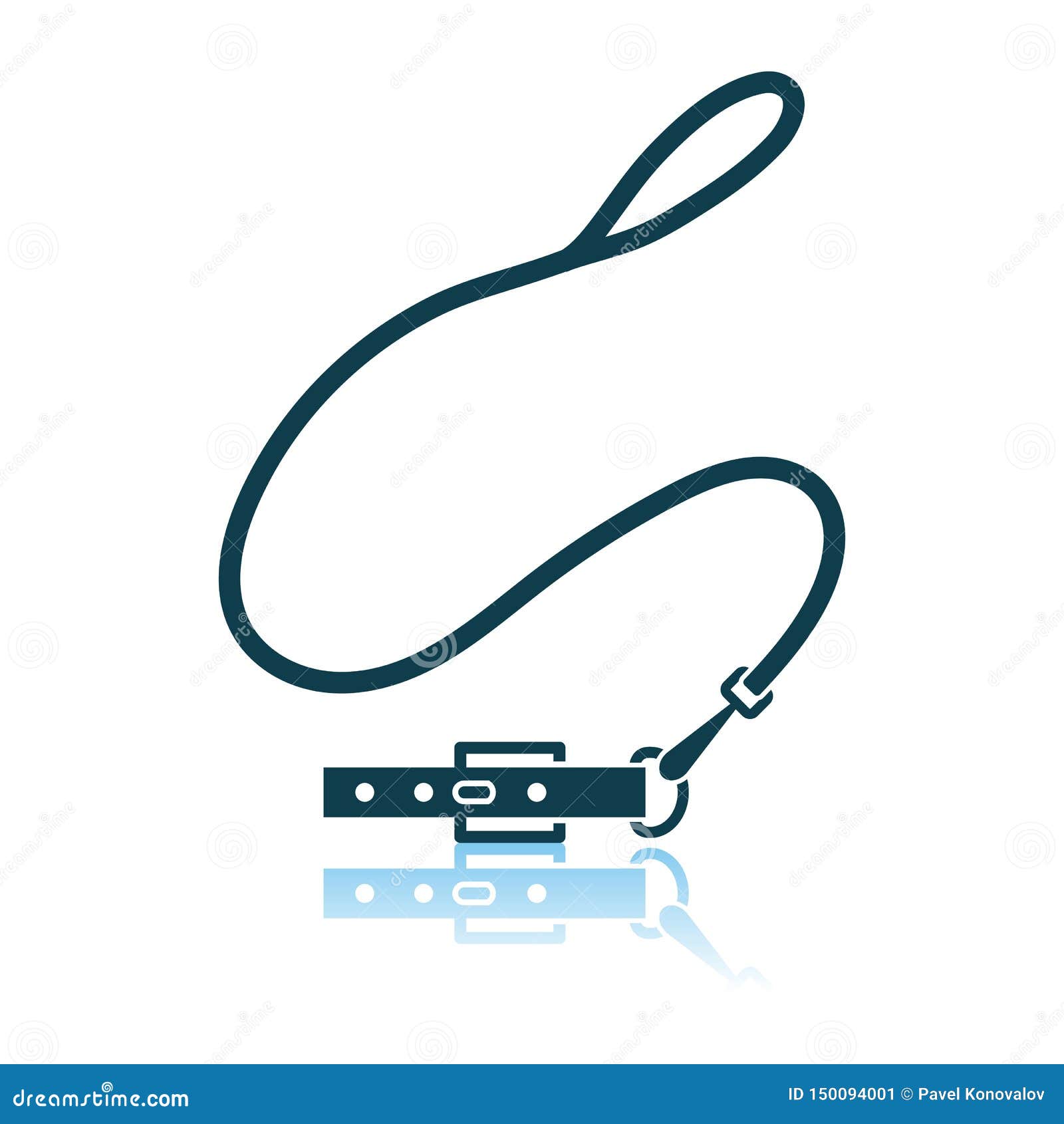 Dog Lead Icon stock vector. Illustration of leash, lead - 150094001