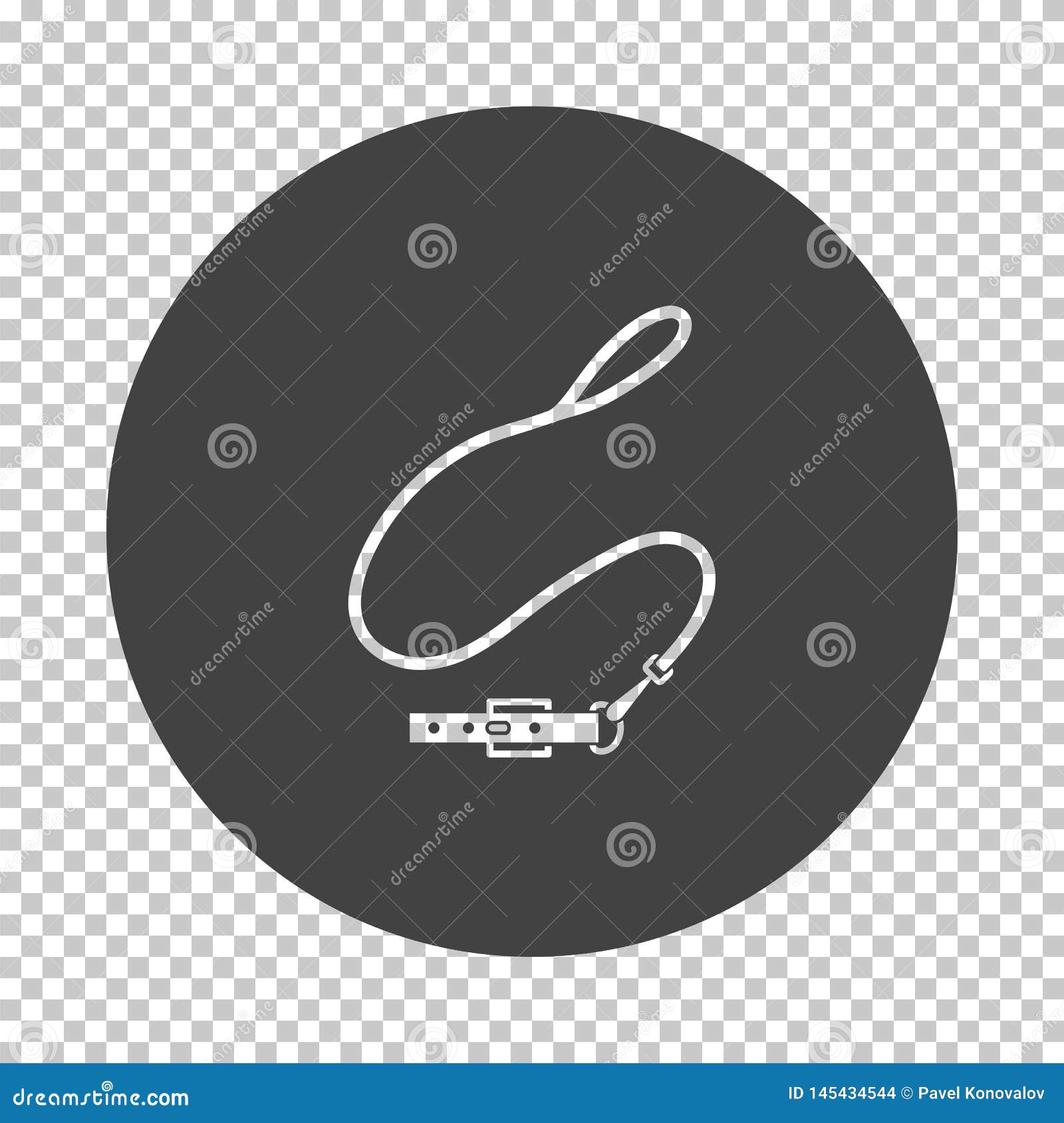 Dog lead icon stock vector. Illustration of shape, lock - 145434544