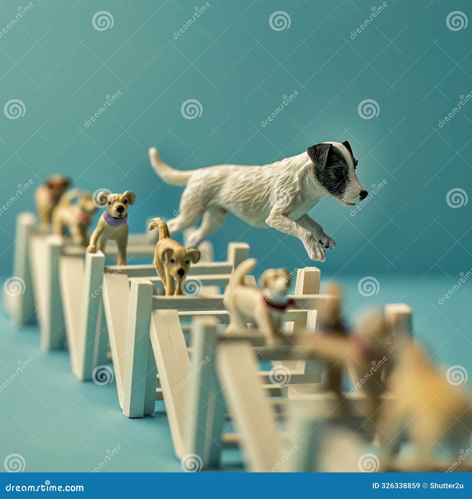 A Dog Leading a Team through an Obstacle Course Symbolizing Loyalty and ...