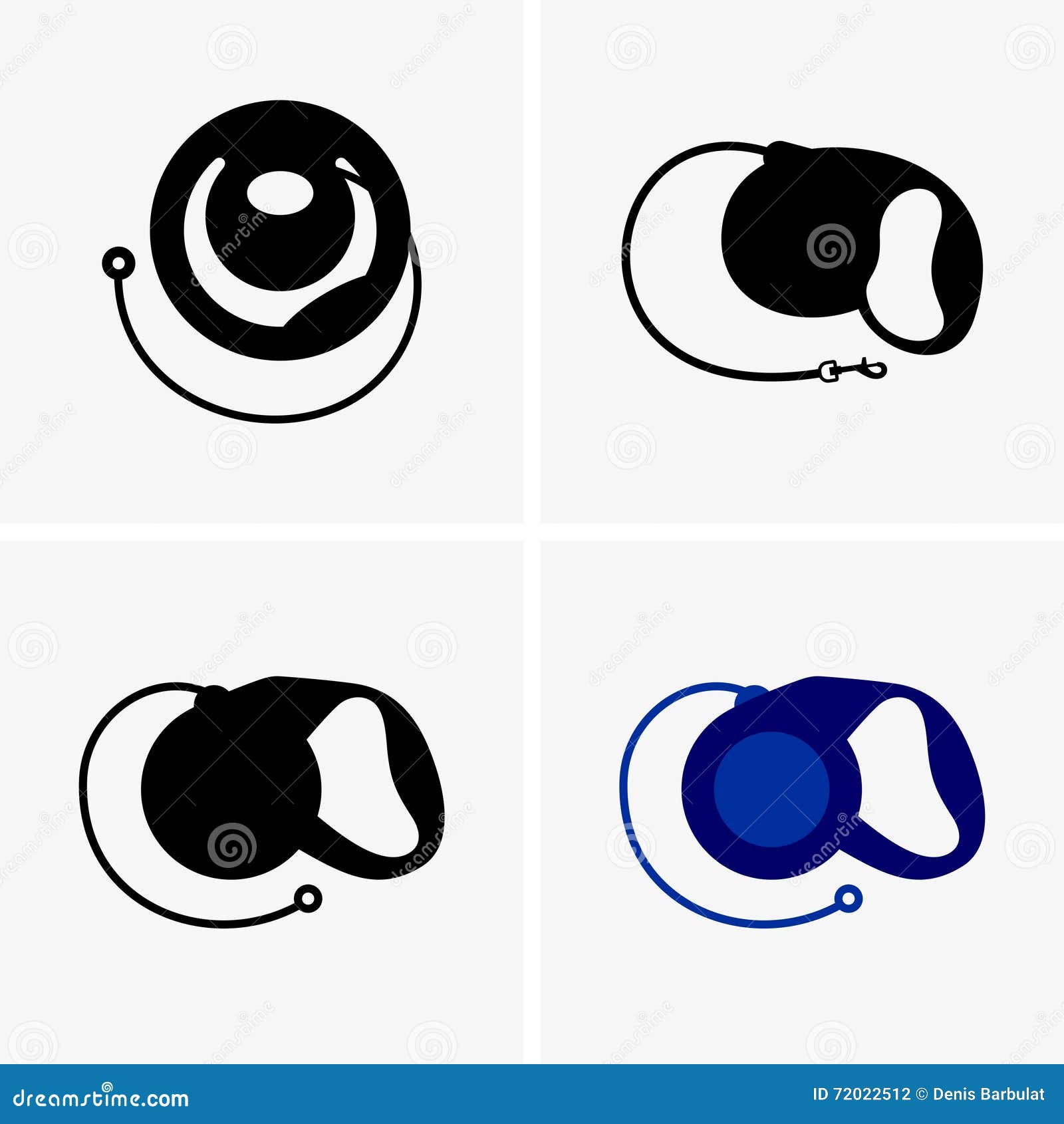 Dog leads stock vector. Illustration of collection, equipment - 72022512