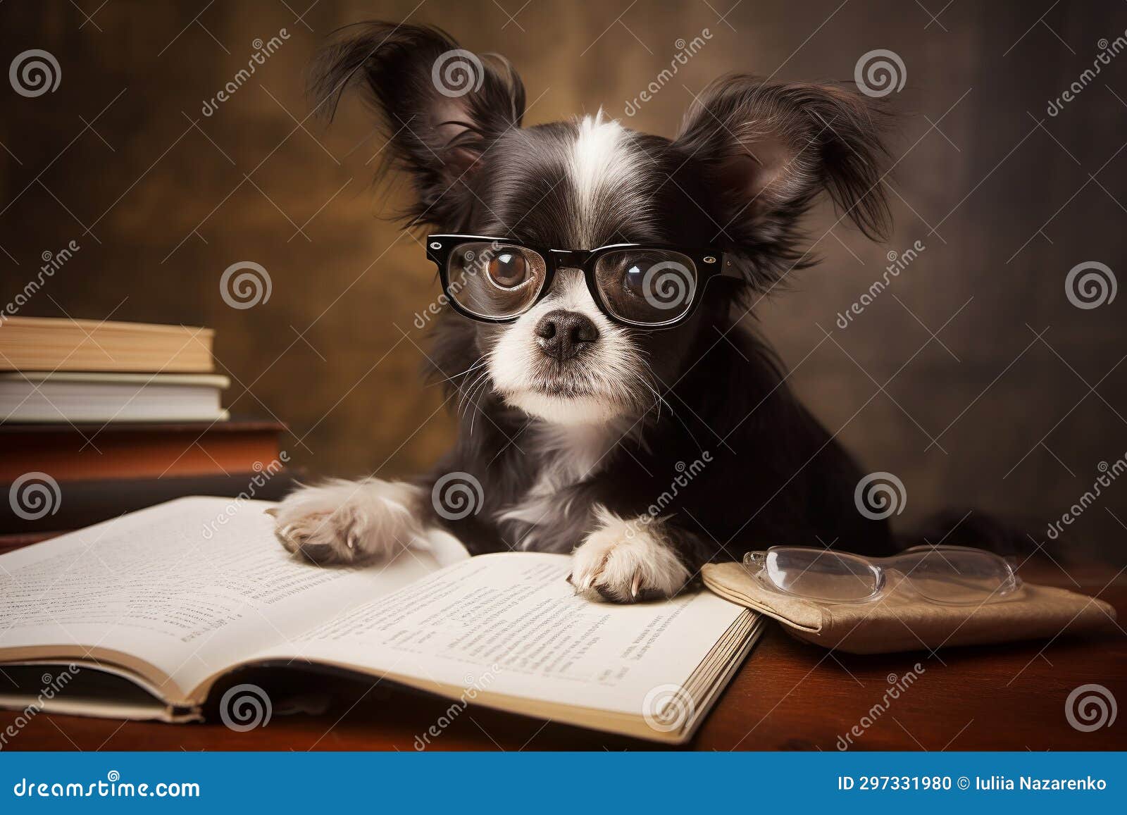 The Dog is Learning His Lessons. AI Generated Stock Photo - Image of ...