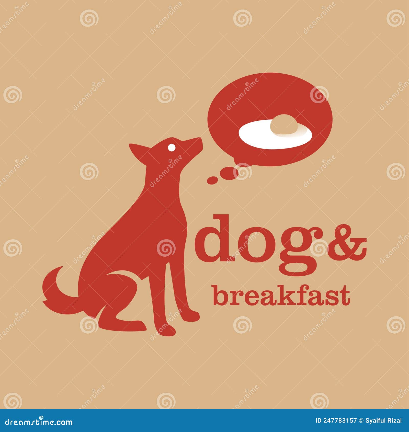 Dog Breakfast Logo stock illustration. Illustration of eating - 247783157